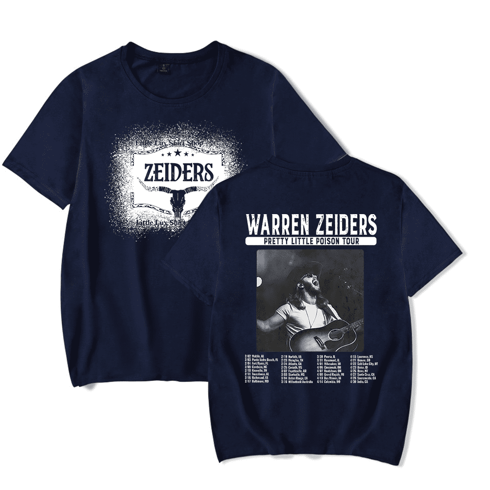 Warren Zeiders Merch 2024 Pretty Little Poison Tour T-shirt Short ...