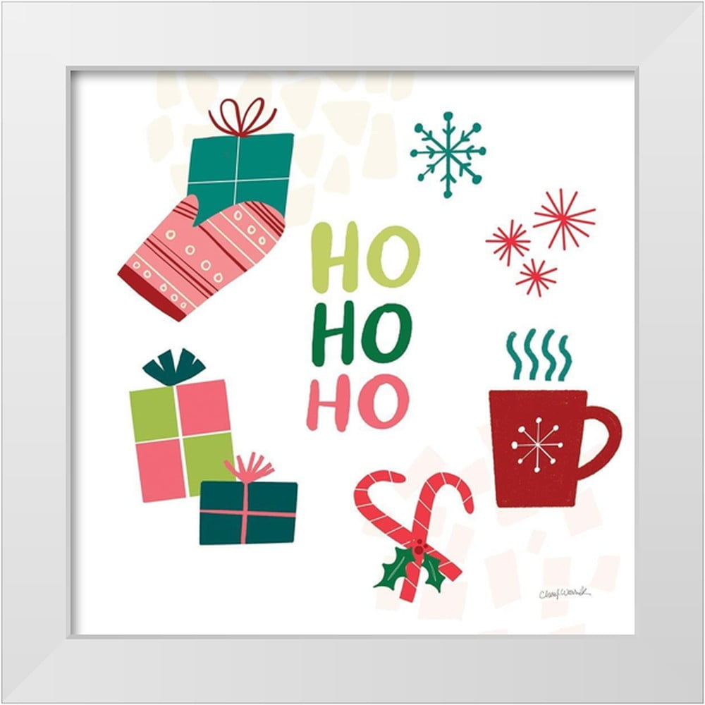 Warrick, Cheryl 20x20 White Modern Wood Framed Museum Art Print Titled - Peace Love Joy V ...