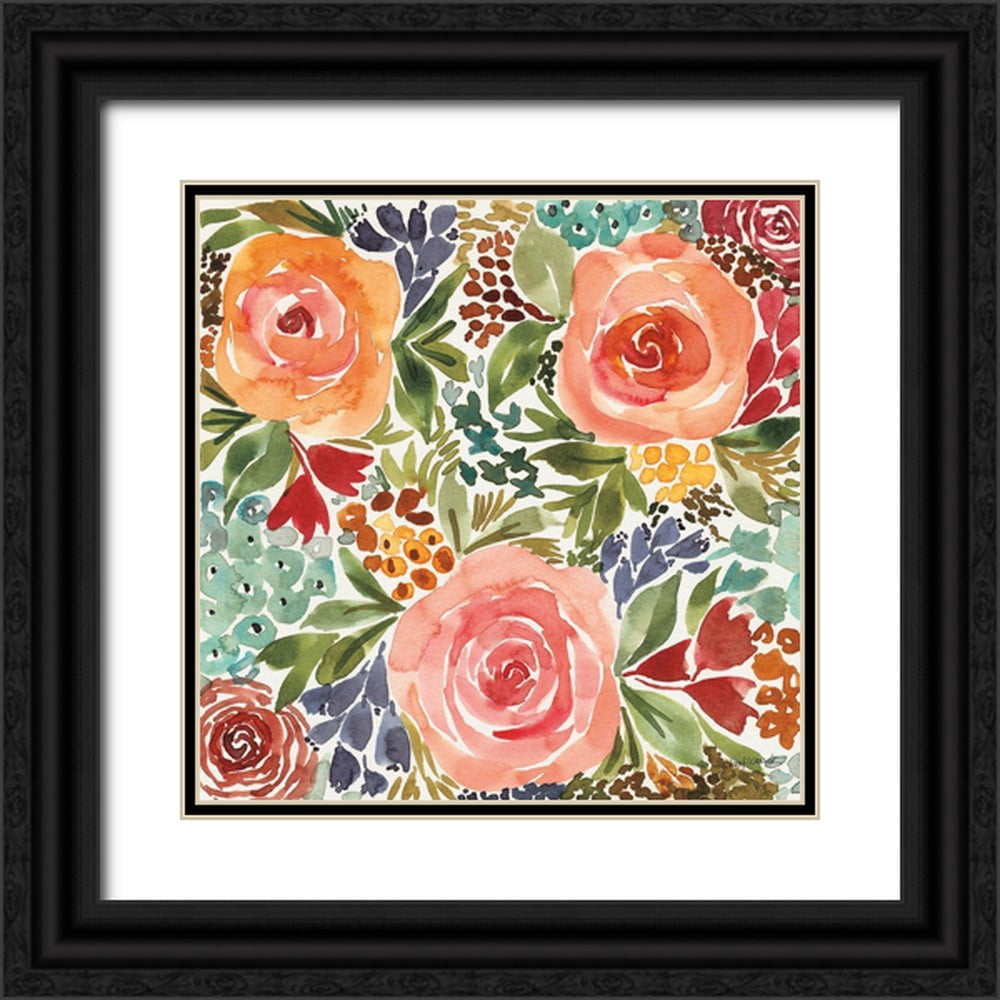 Warrick, Cheryl 26x26 Black Ornate Wood Framed with Double Matting ...