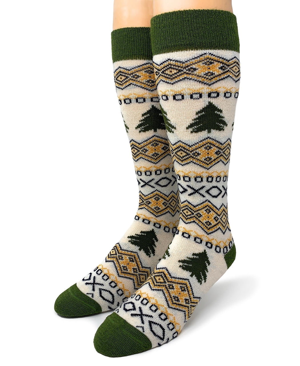 Warrior Alpaca Socks - Evergreen Pine Tree Alpaca Wool Socks – Warm ...