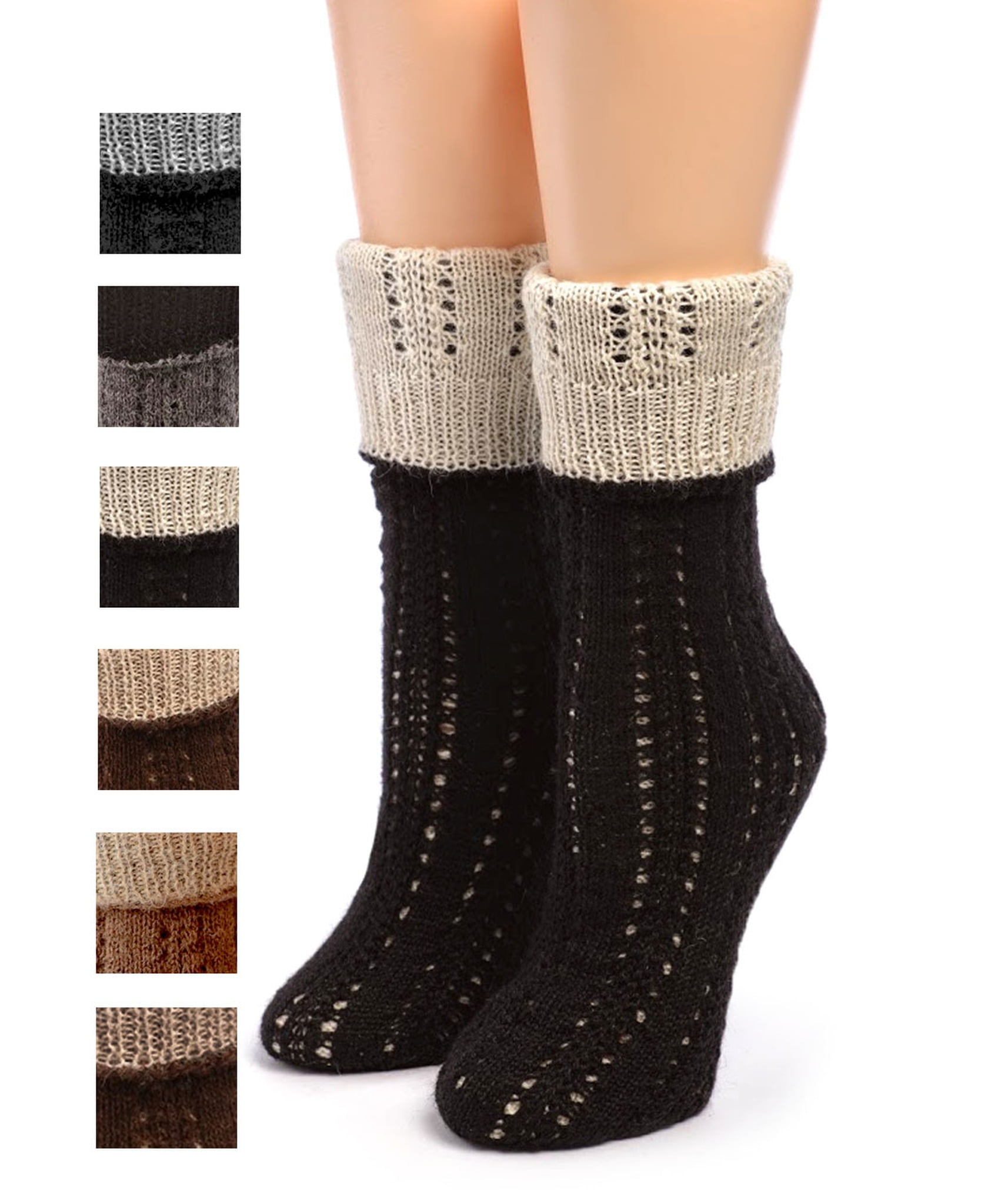 Warrior Alpaca Socks - Reversible Hand Knit 100% Alpaca Socks for Men ...
