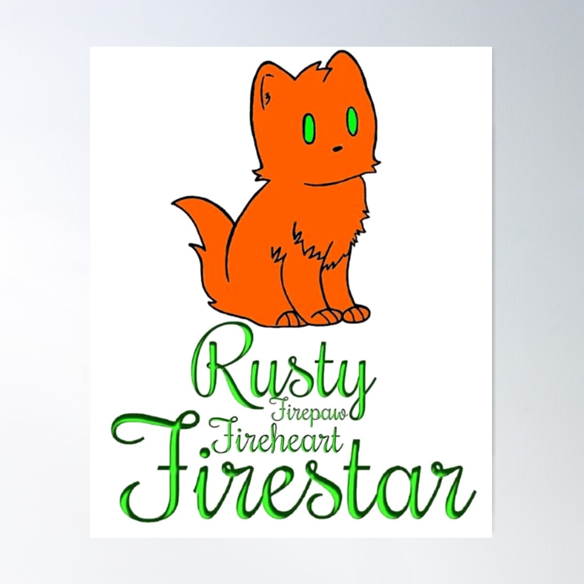 Warrior Cats Firestar Poster Wall Art Modern Wall Decor For Living Room ...