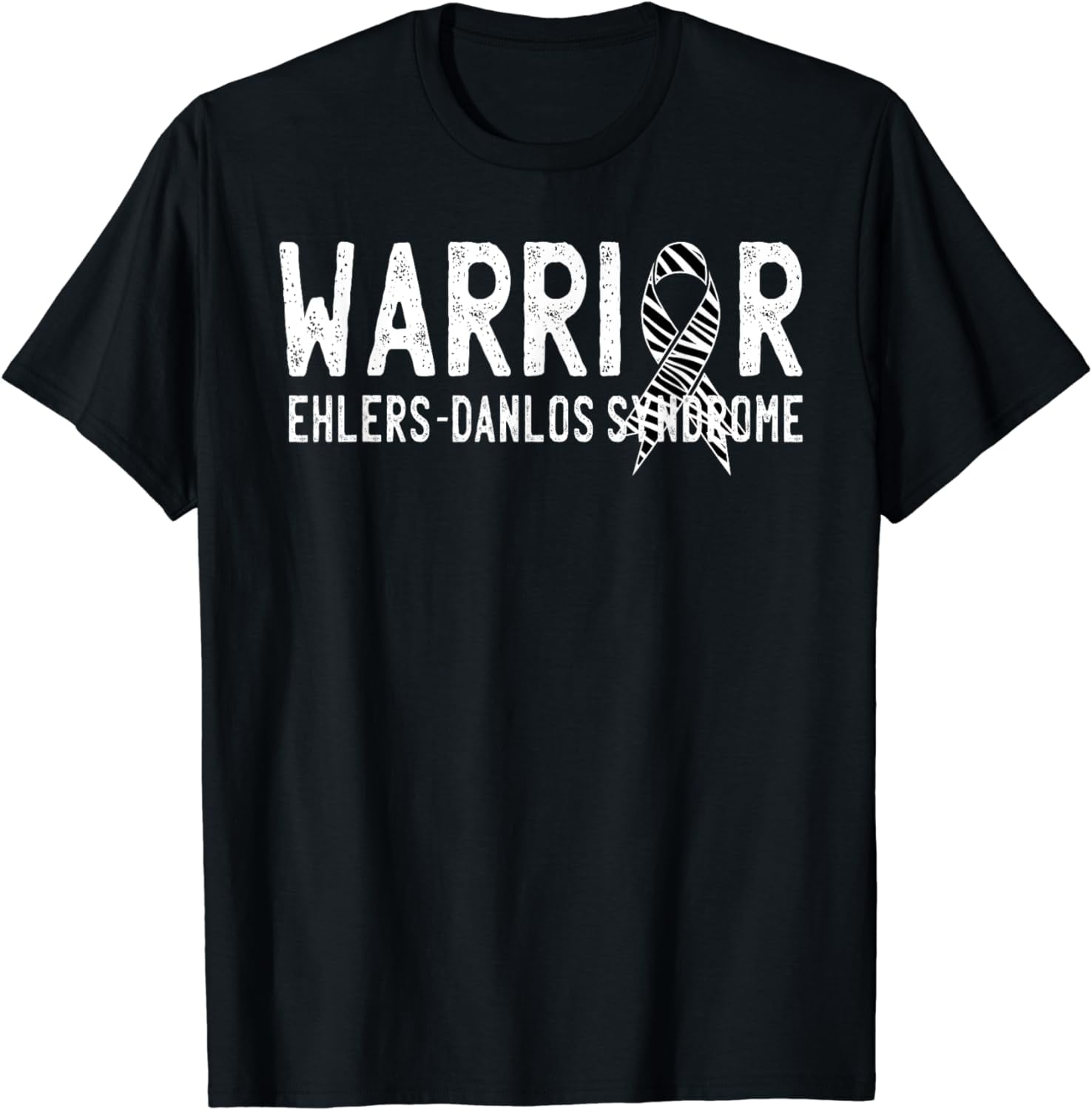 Warrior Ehlers-Danlos Syndrome EDS Awareness Zebra Ribbon T-Shirt ...