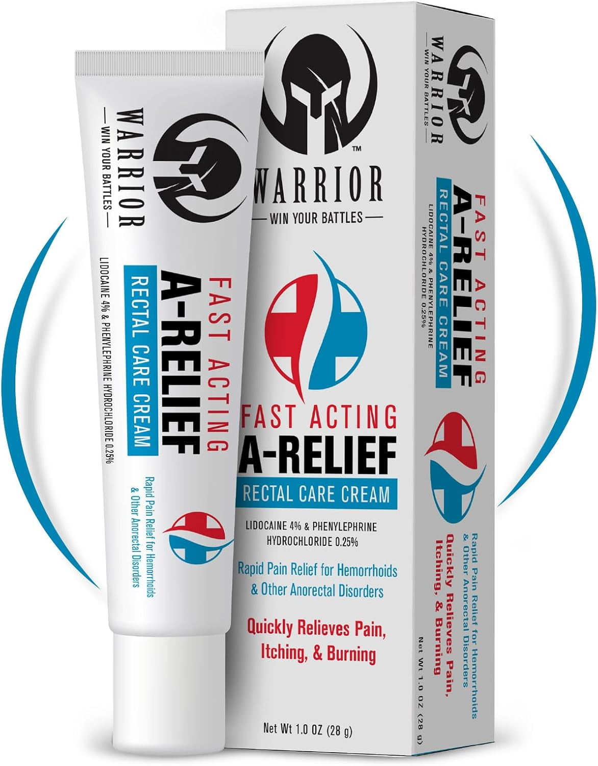 Warrior Hemorrhoid Cream for Men and Women – A-Relief Rectal Ointment ...