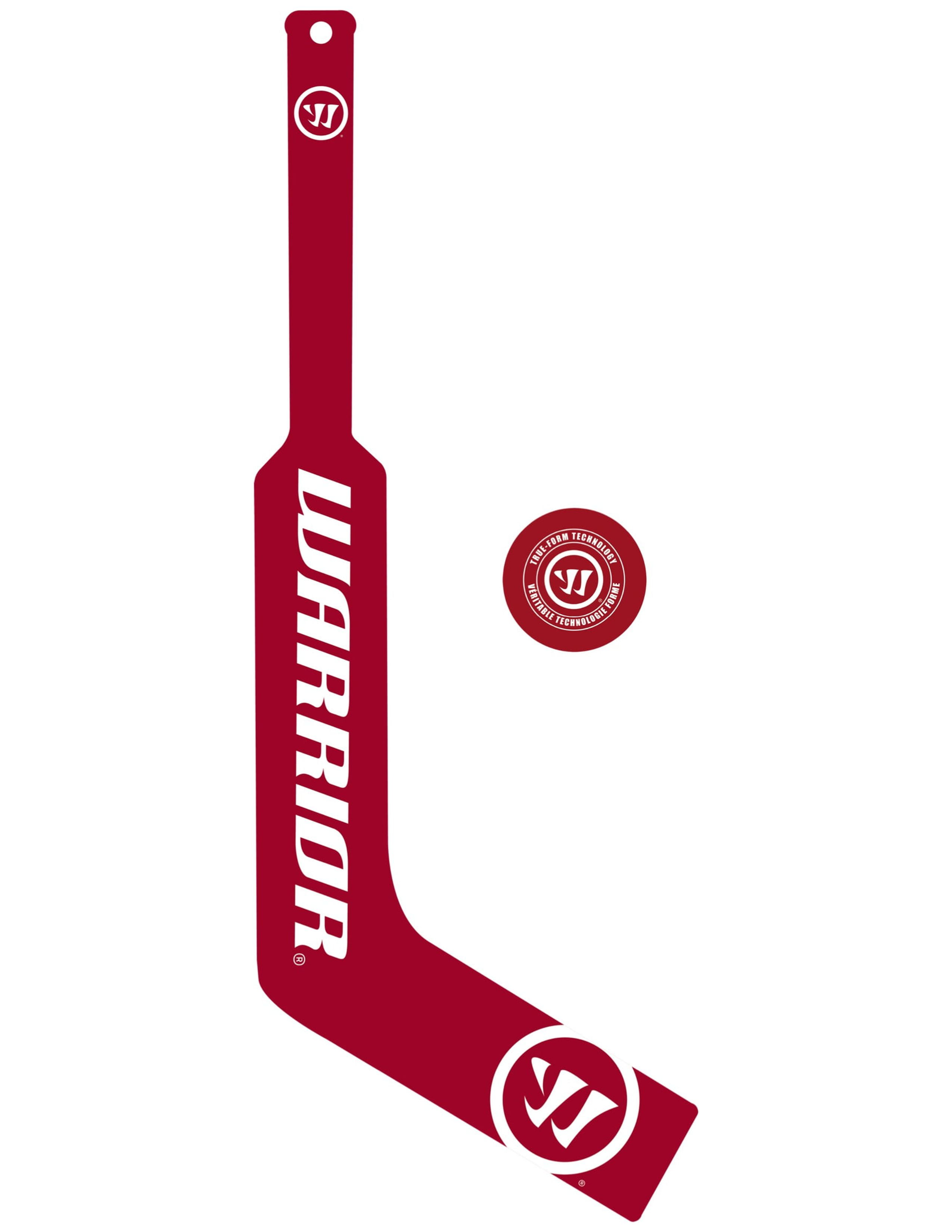 Warrior Mini Hockey Goalie Stick with True-Form Ball - Red Plastic ...