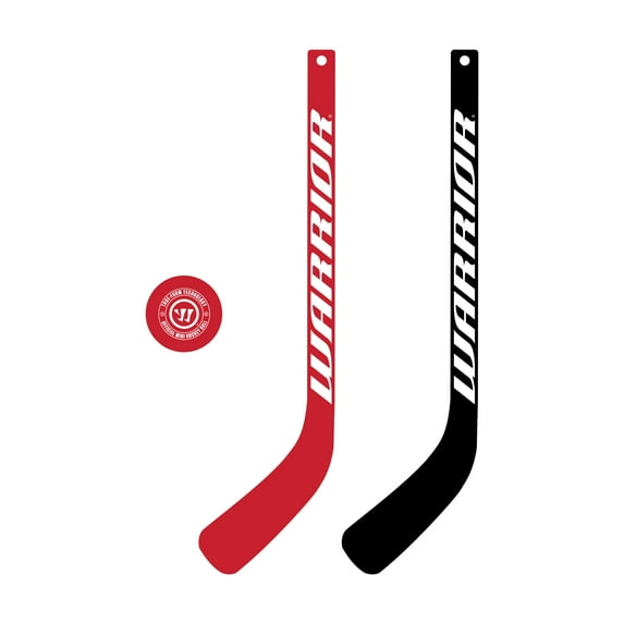Warrior Mini Hockey Player Stick Set - 2 Mini Player Sticks (1 Red and ...