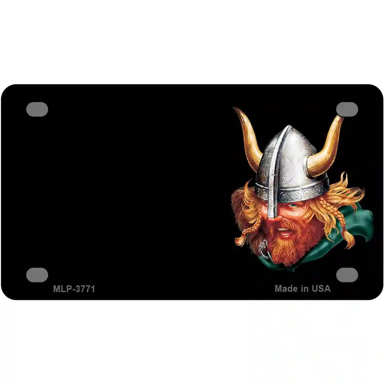 Warrior Offset Metal Novelty License Plate 4" x 2.2" Mini (MLP ...
