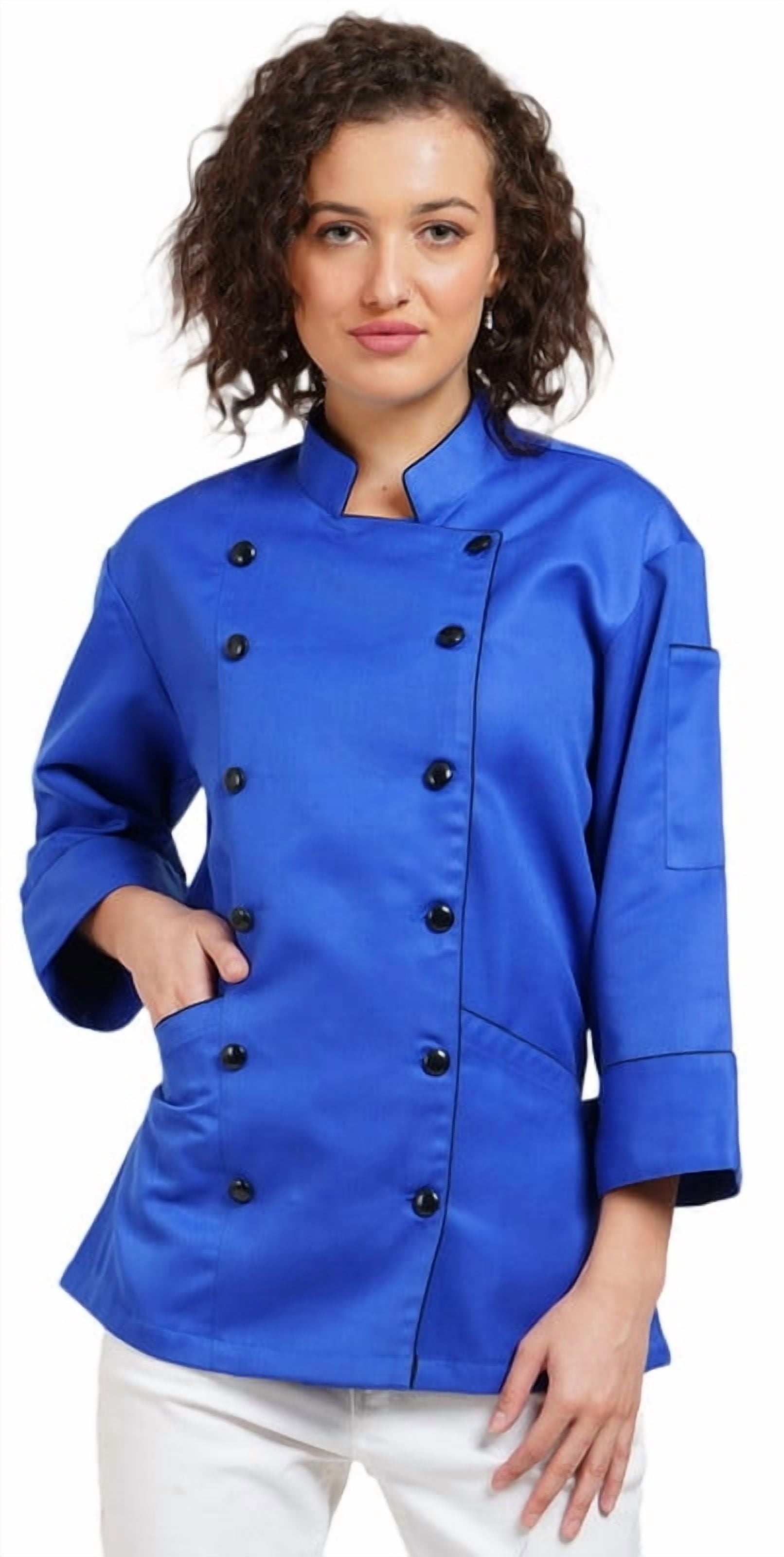 Warrior Point Women's Chef Coat,Multi Colours 3/4 Sleeve Chef Jacket ...