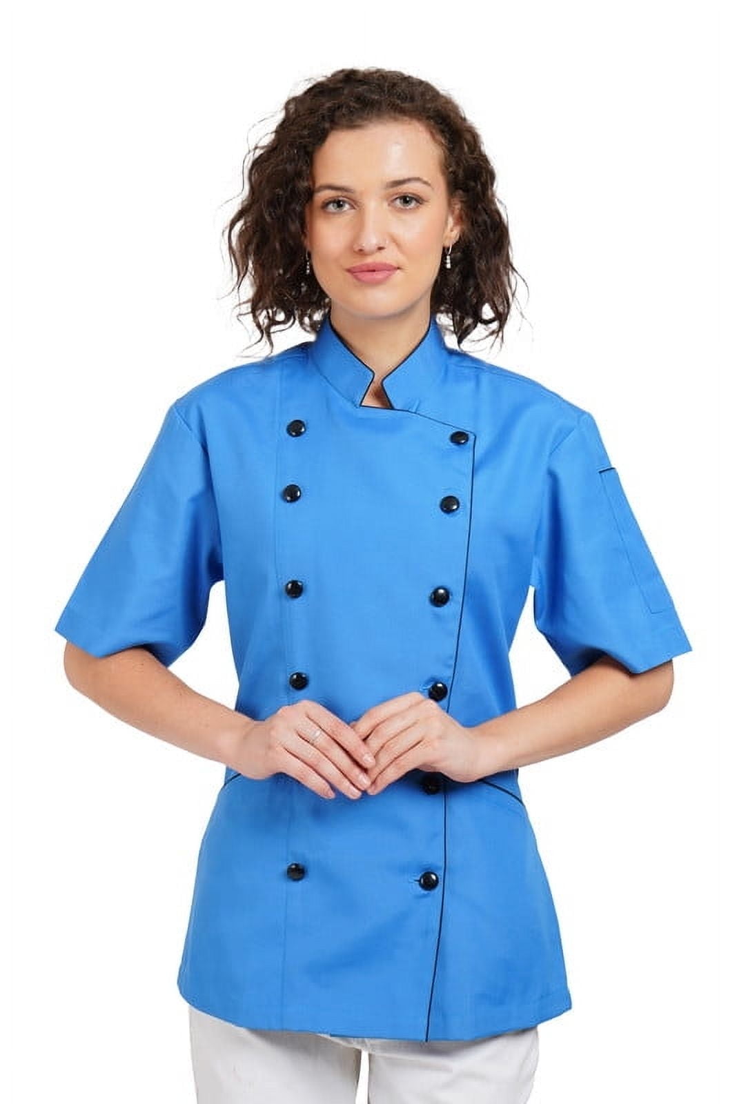 Warrior Point Women's Chef Coat, Short Sleeve Chef Jacket, Uniform for ...