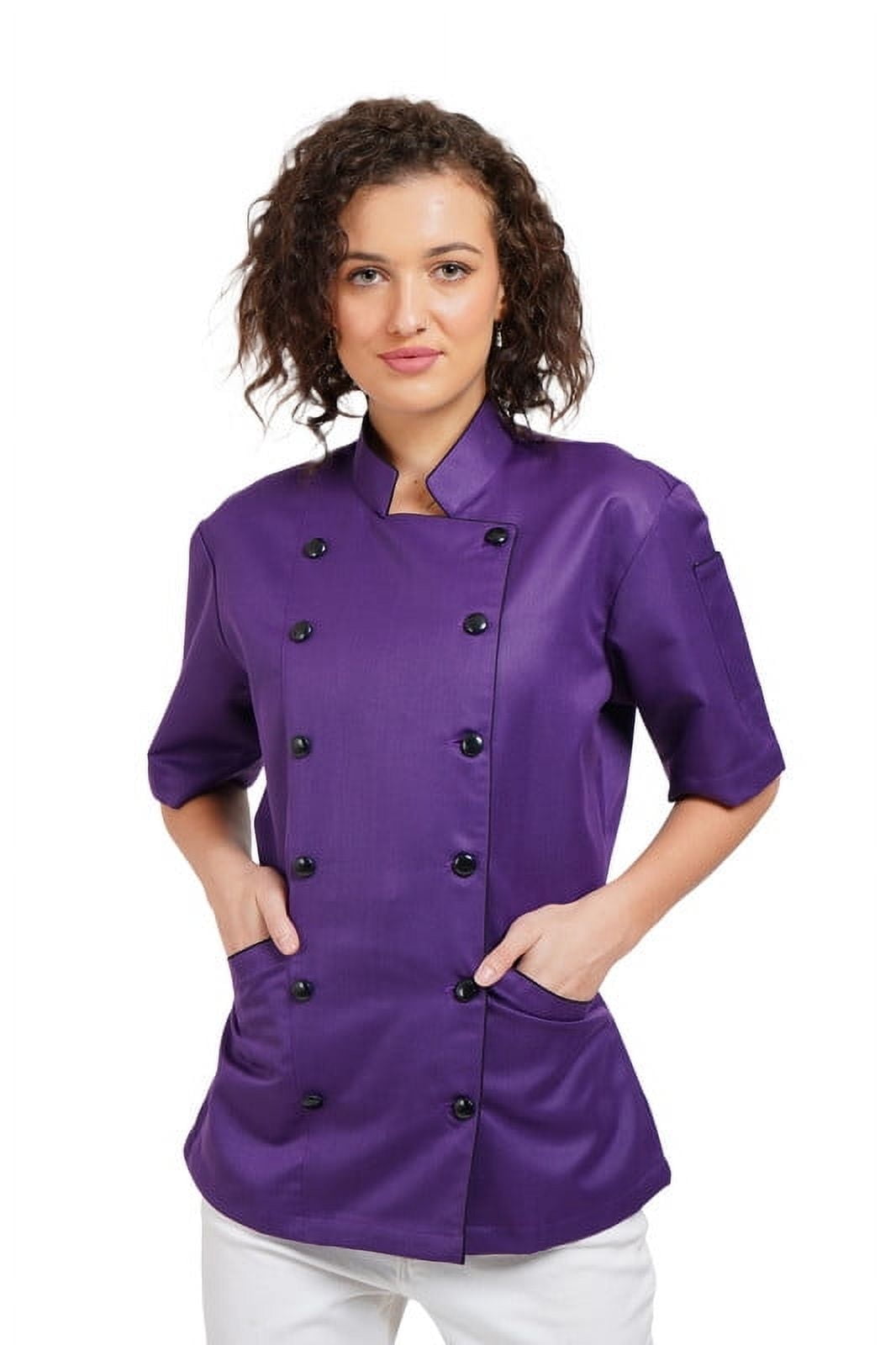 Warrior Point Women's Chef Coat, Short Sleeve Chef Jacket, Uniform for ...