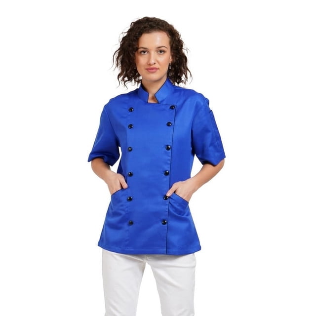 Warrior Point Women's Chef Coat, Short Sleeve Chef Jacket, Uniform for ...