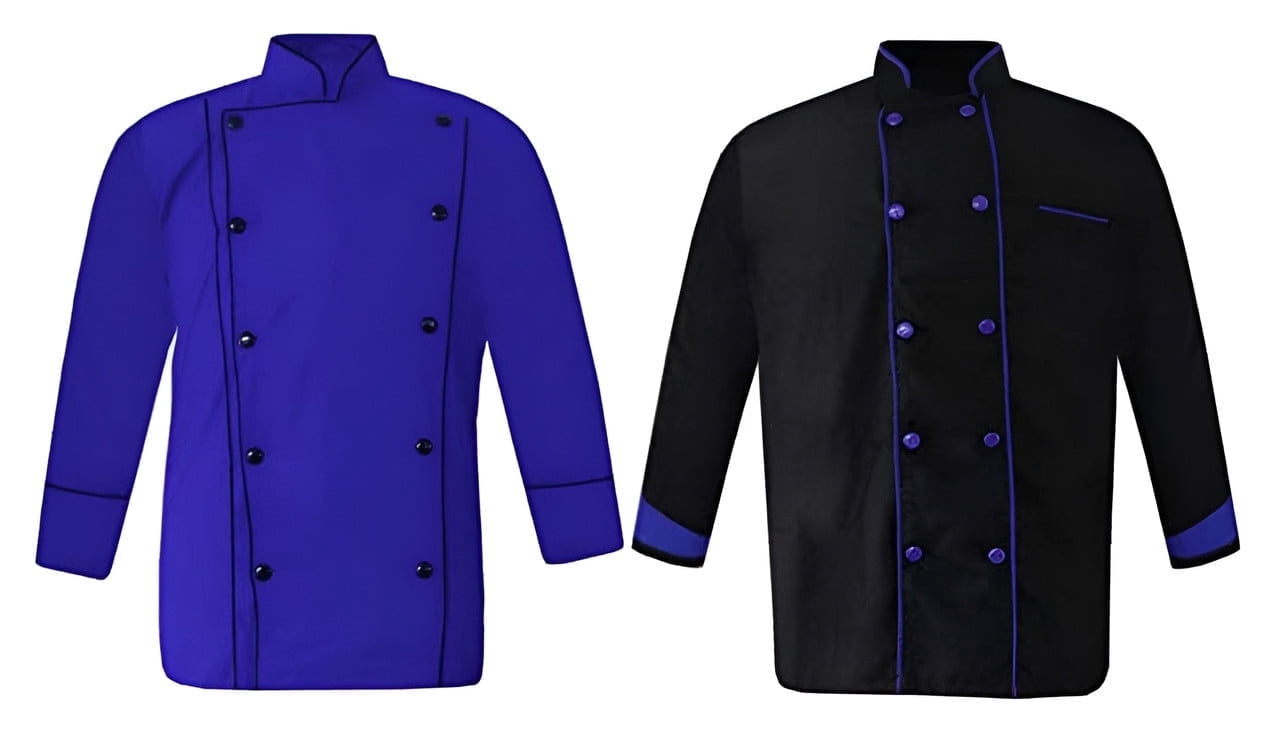 Warrior Point men,s multicolors with Black Piping 3/4 Sleeve Chef Coat ...