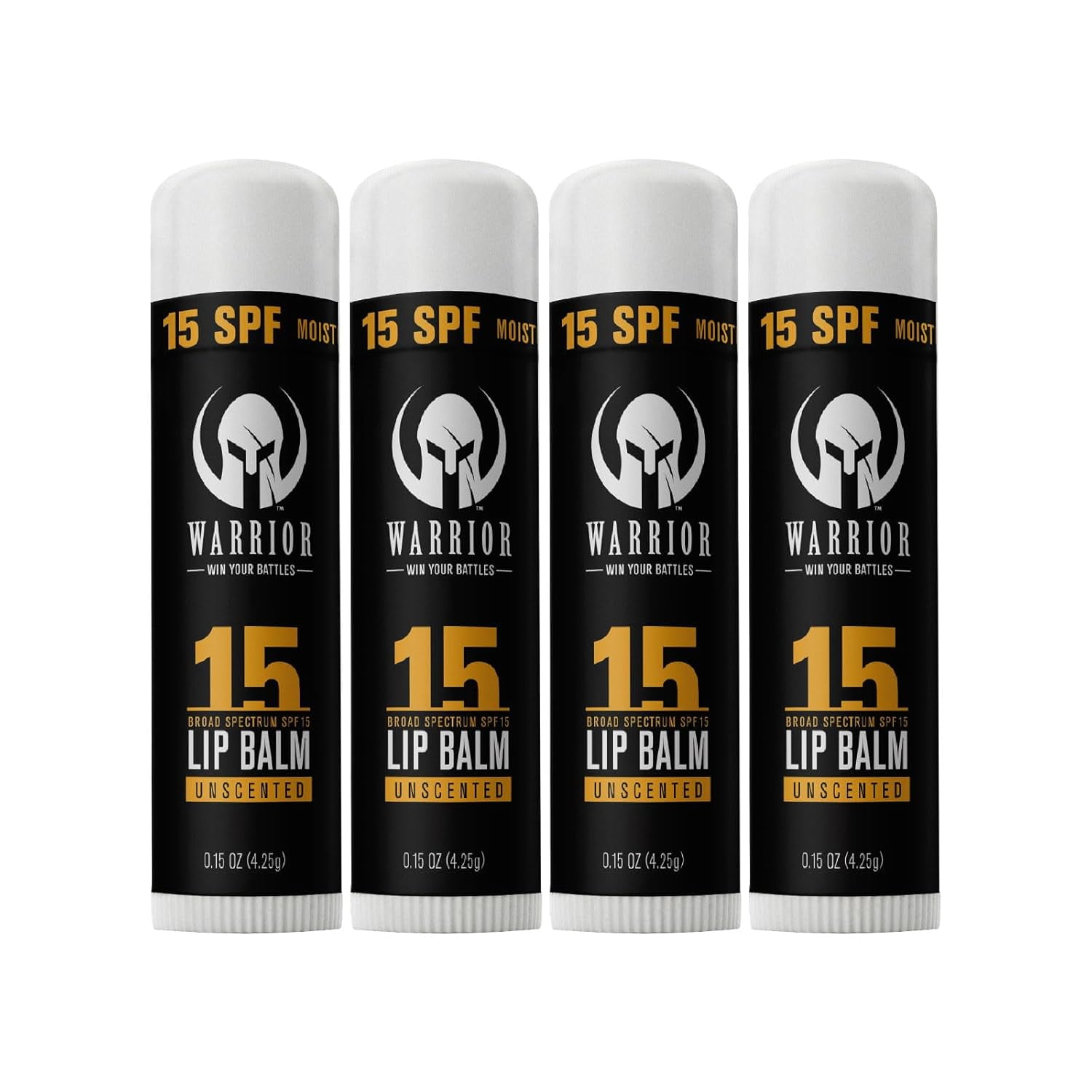 Warrior SPF 15 Lip Balm - Unscented Chapstick Made from Purified ...