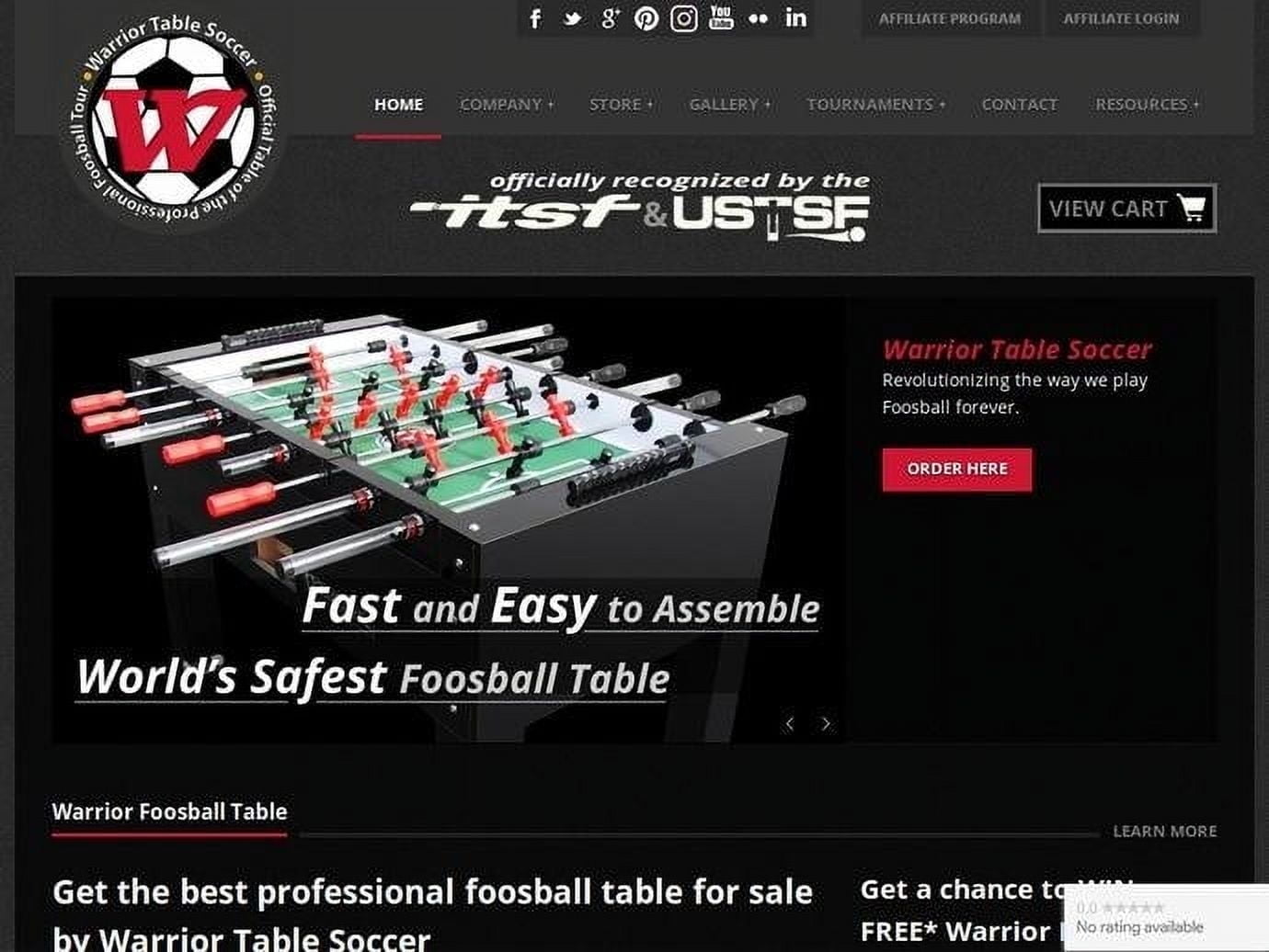 Warrior Official Professional Foosball Table Soccer Game - Walmart.com