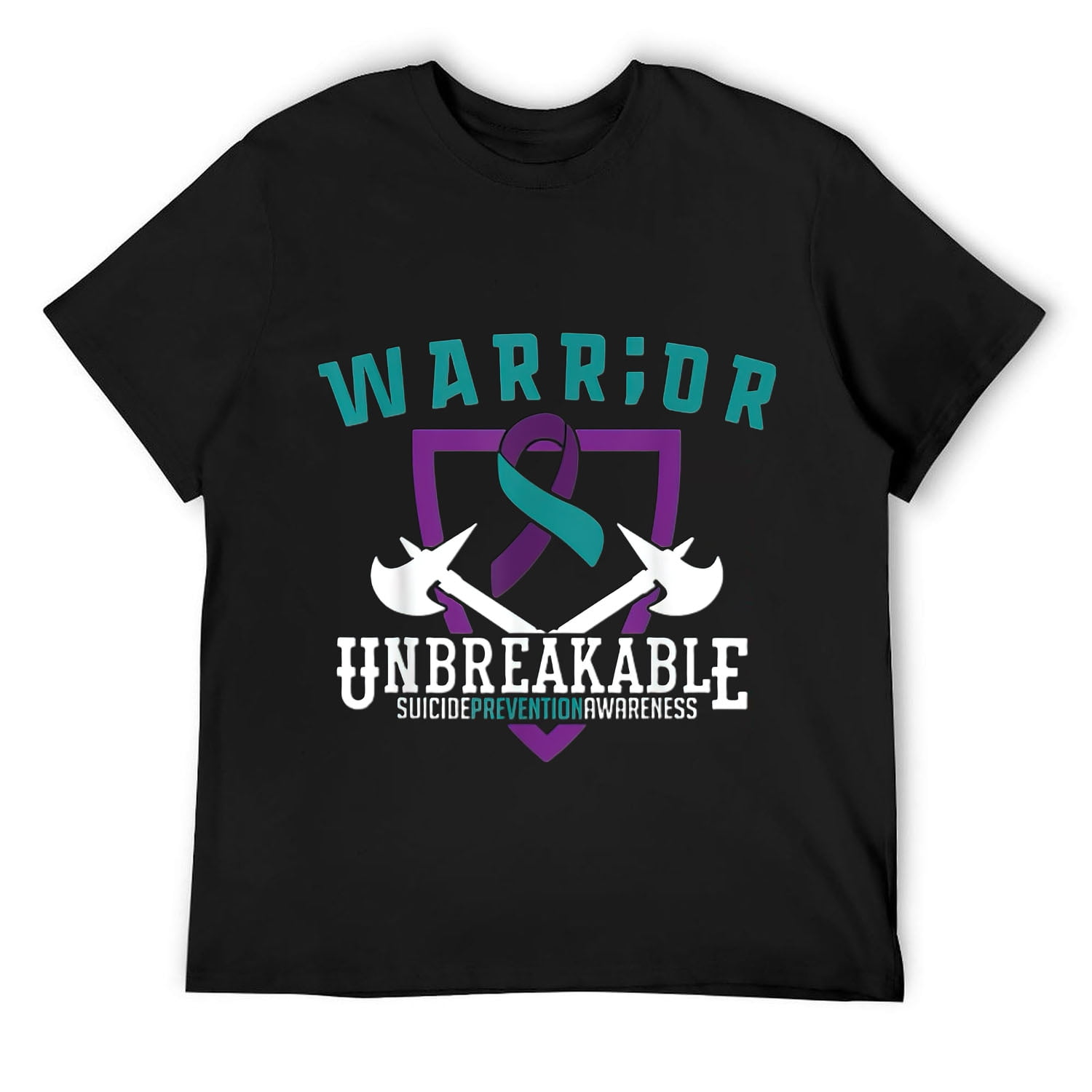 Warrior Unbreakable Suicide Prevention Awareness Semicolon T-Shirt ...