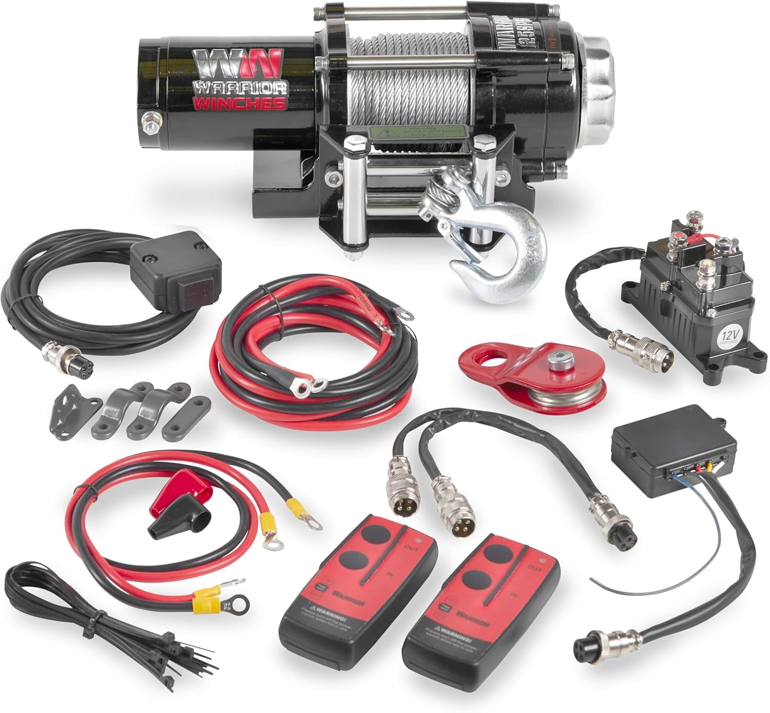 Warrior Winches Ninja 2500 lbs - Premium 12V Electric ATV/UTV Winch ...