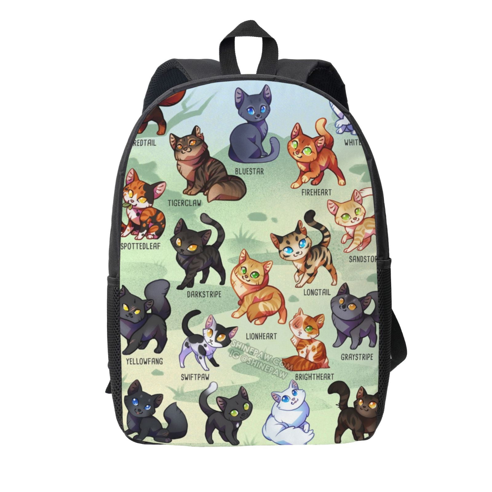 Warriors Cats Backpack, Large Capacity 17 Inch Laptop Backpack, Durable ...