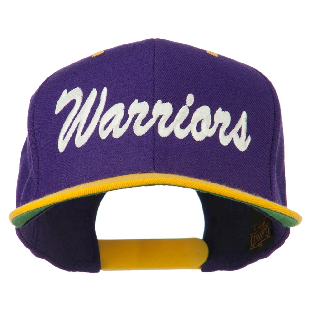 Warriors Embroidered Classic Wool Blend Cap - Purple Gold OSFM ...