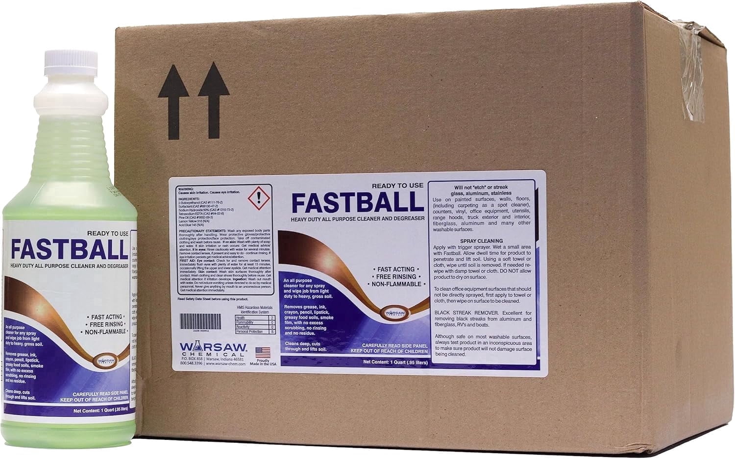 Warsaw Fastball Heavy Duty Cleaner and Degreaser, Fresh Pine Scent ...