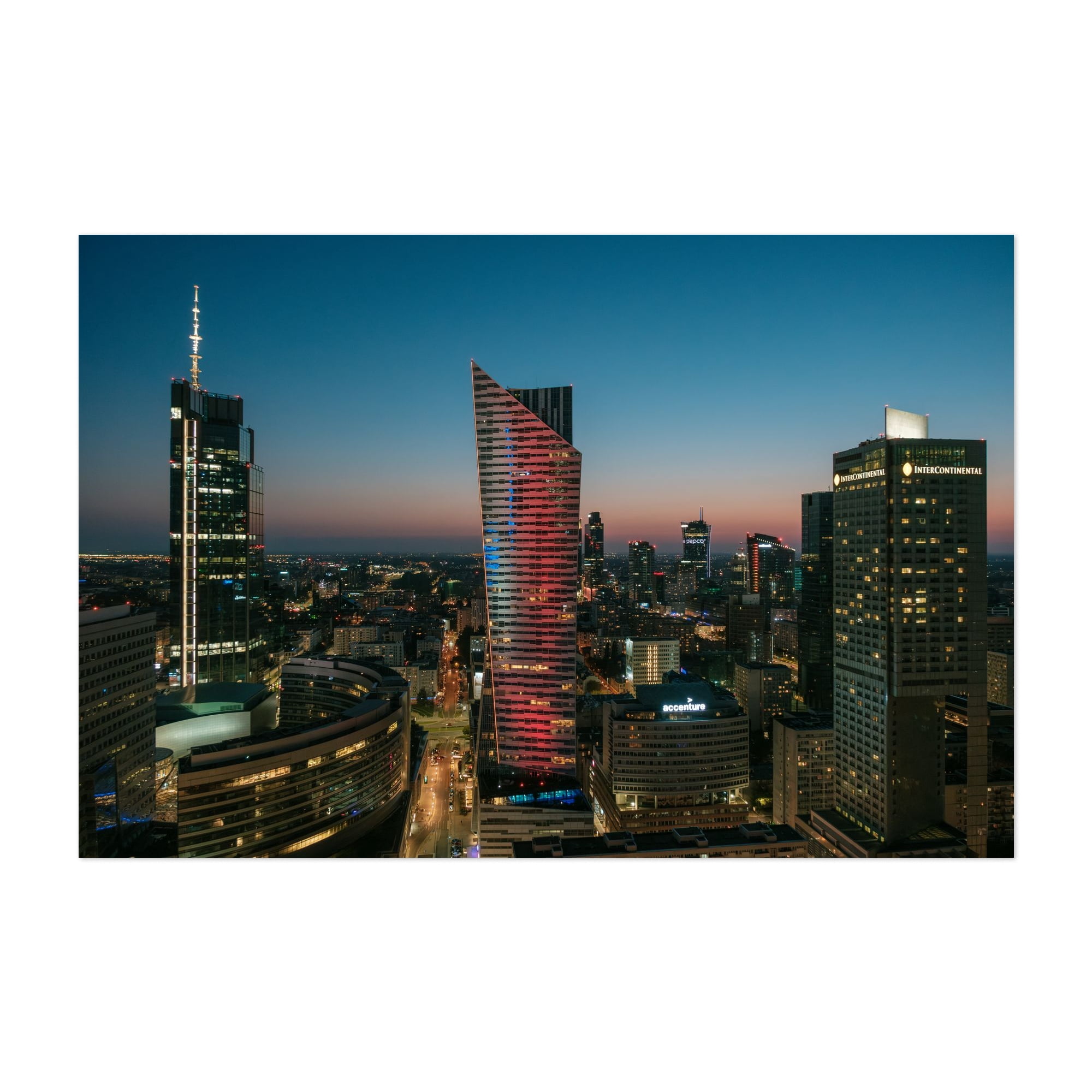Warsaw by Night - Warsaw Mazowieckie Poland Photography Cityscape ...
