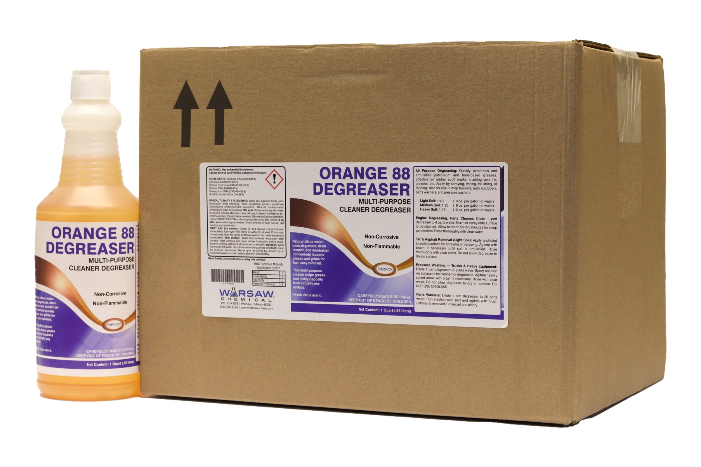 Warsaw Orange-88 Quarts - Heavy Duty Cleaner Degreaser for Industrial ...