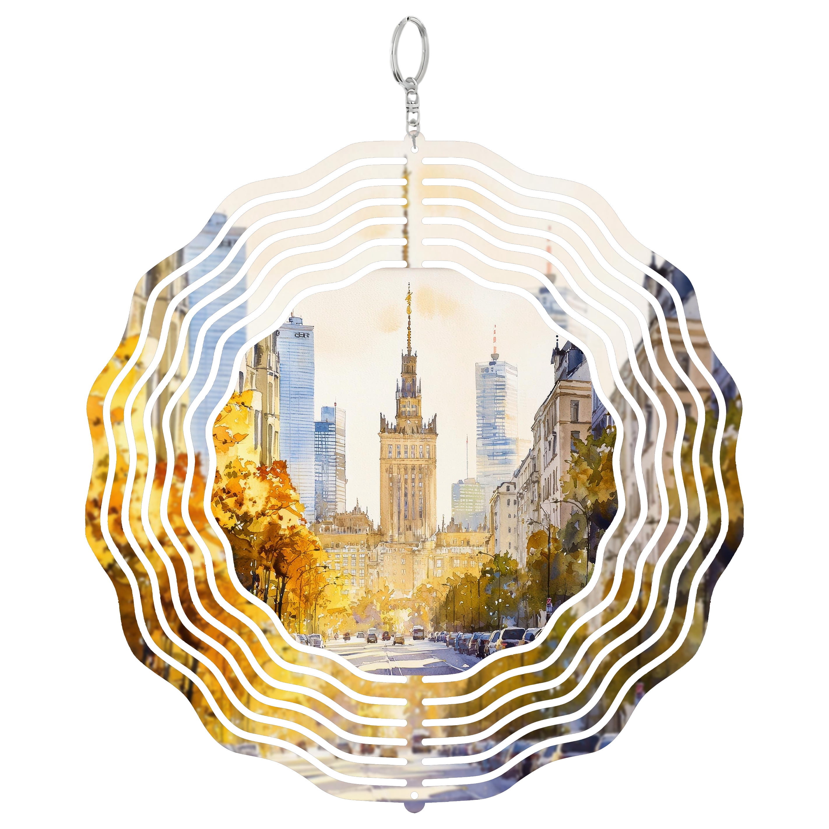 Warsaw Poland Royal Castle 3D Wind Spinner Stainless Steel Kinetic Art ...