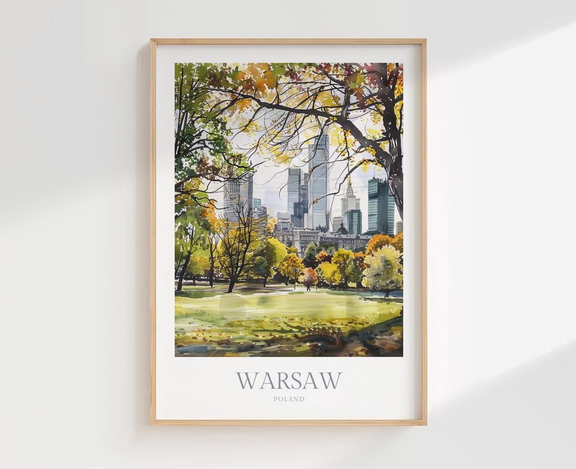 Warsaw Poland Wall Art Home Decor Poster Polish City Park Poster ...