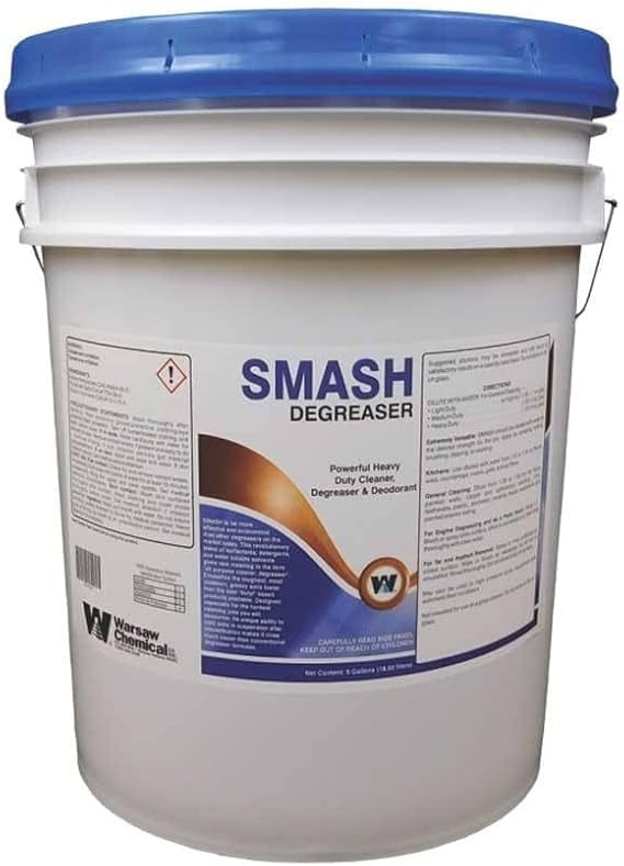 Warsaw Smash Degreaser - 5 Gallon Pail - Water Soluble - Non-Flammable ...