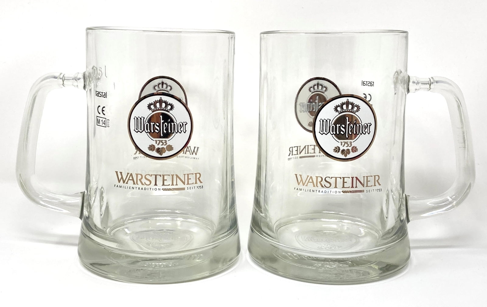 Warsteiner 0.5 Liter Collectible Beer Glass Steins Set of 2 - Walmart.com