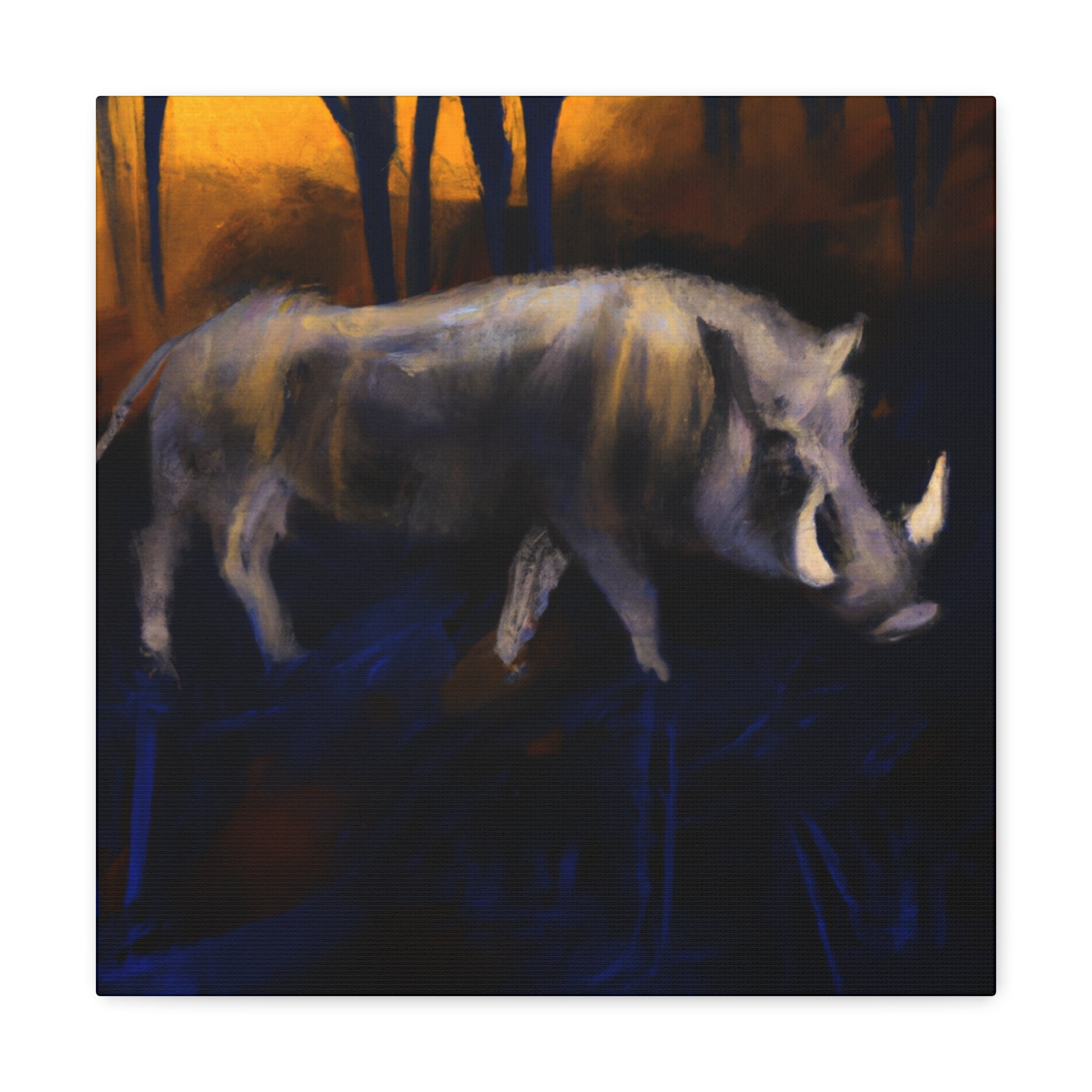 "Warthog in Moonlight" - Canvas - Walmart.com