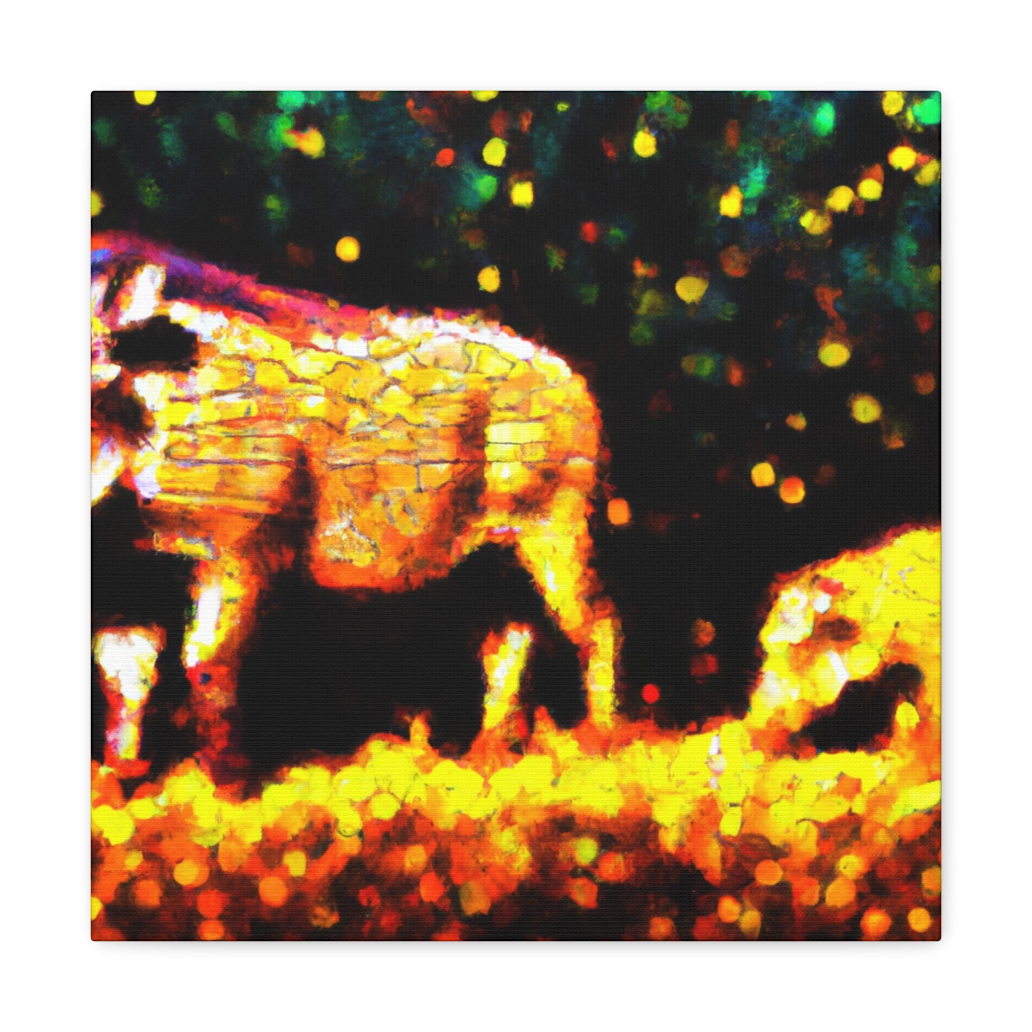 "Warthog in Pointillism" - Canvas - Walmart.com