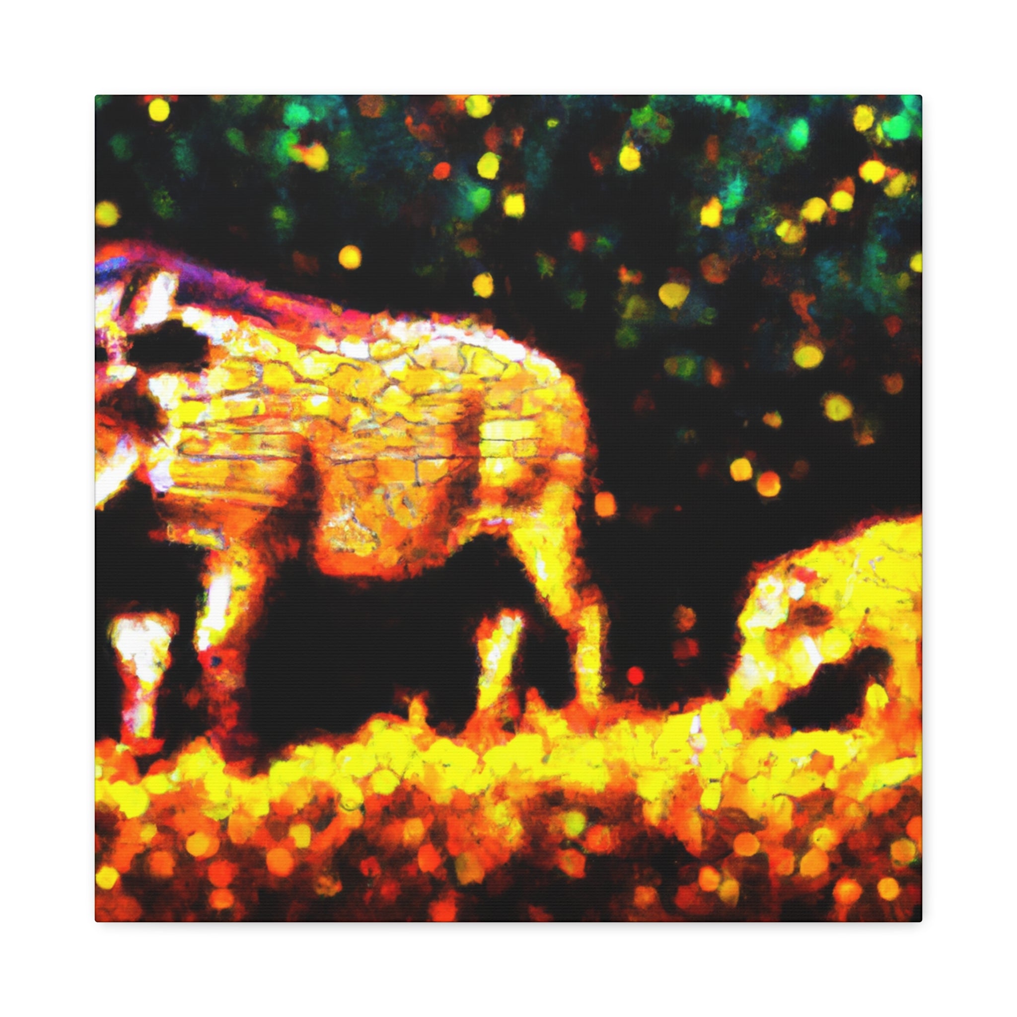"Warthog in Pointillism" - Canvas - Walmart.com