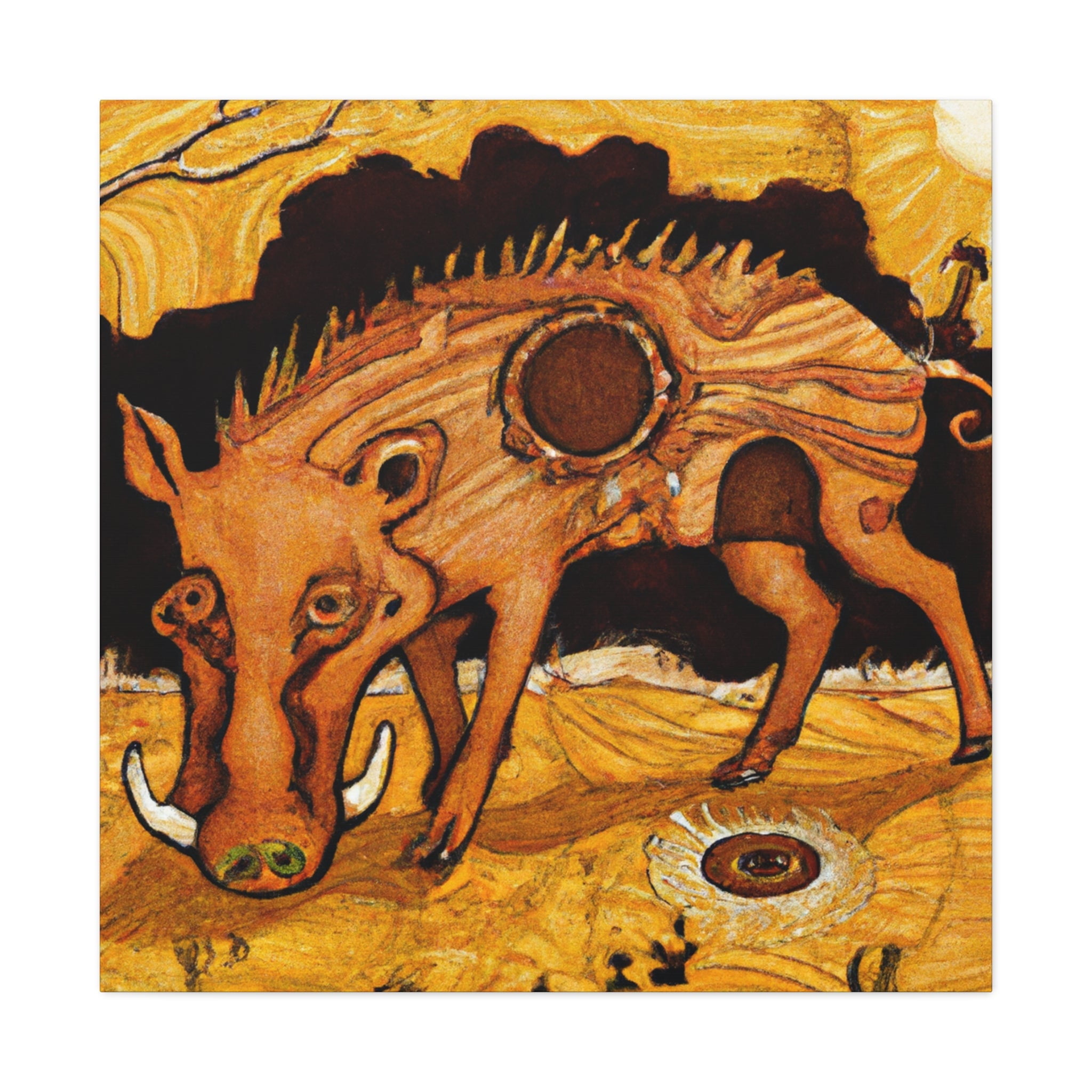 "Warthog in Steampunk". - Canvas - Walmart.com