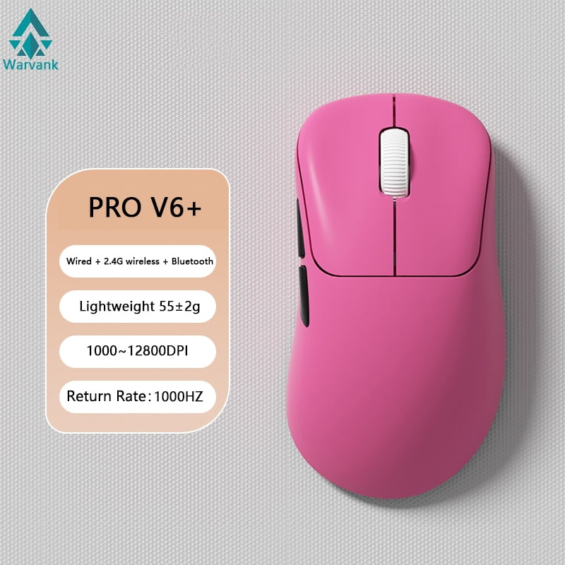 Warvank V6 PRO 55g Lightweight Bluetooth Wireless Gaming Mouse 12800DPI ...
