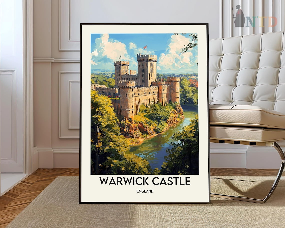 Warwick Castle Poster, Warwick Castlewarwick Castle Print, Warwick ...