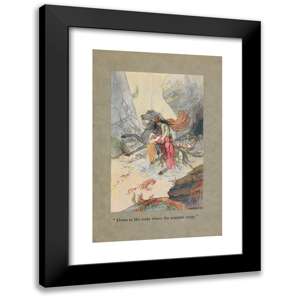 Warwick Goble 17x24 Black Modern Framed Museum Art Print Titled - ‘Down ...