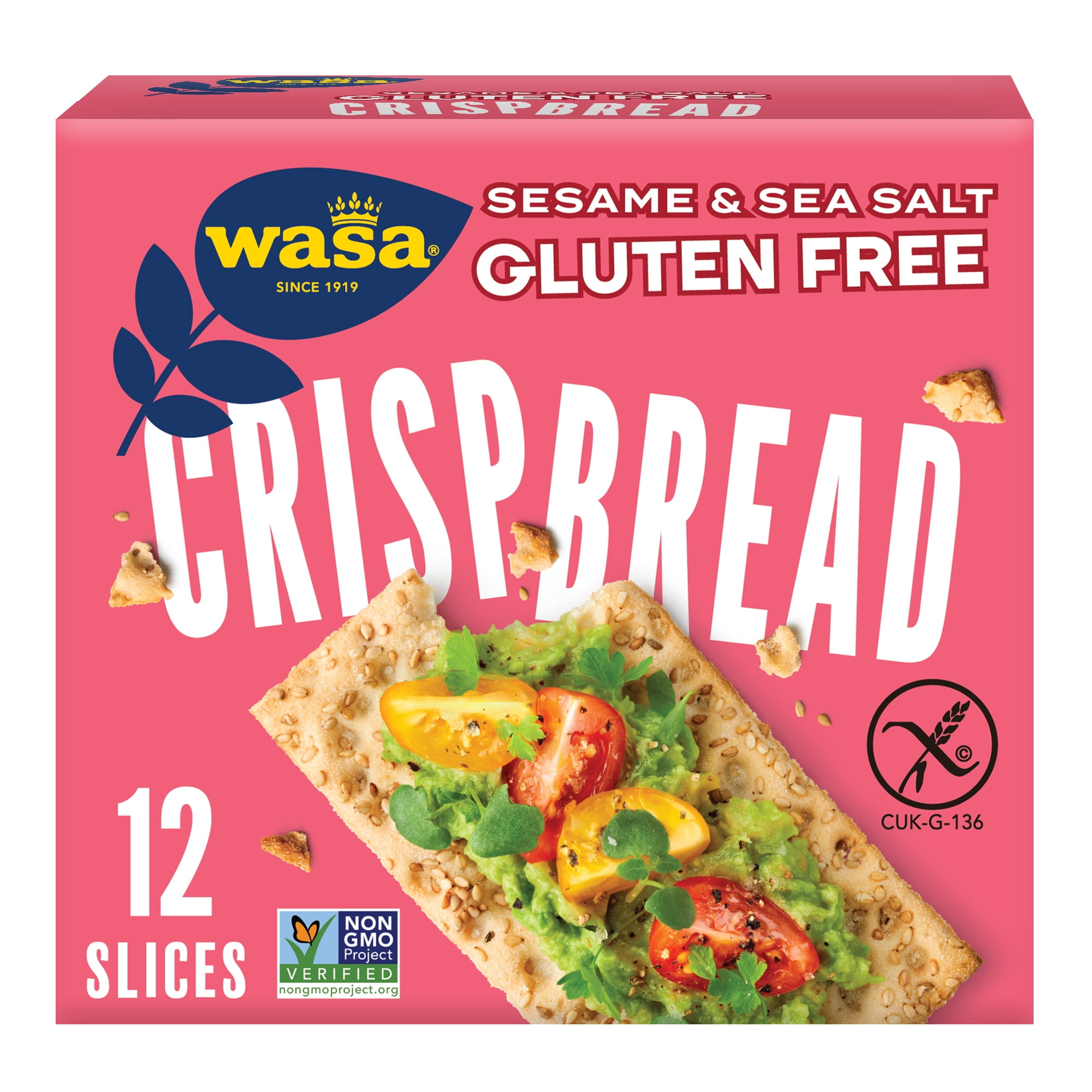 Wasa Gluten Free Sesame & Sea Salt Crispbread, Non-GMO, Lactose & Palm ...