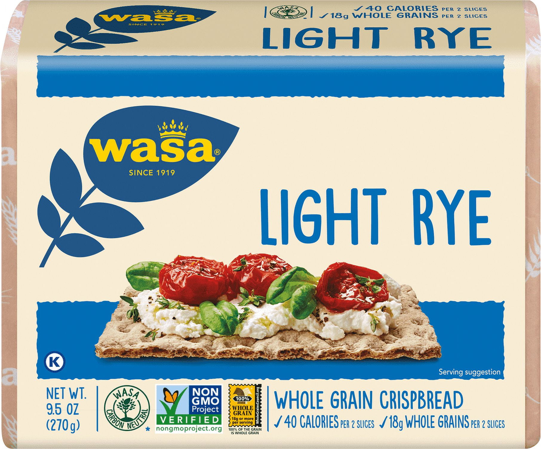Wasa Light Rye Crisp Brd - 9.5 ounce each -- 12 per case. - Walmart.com
