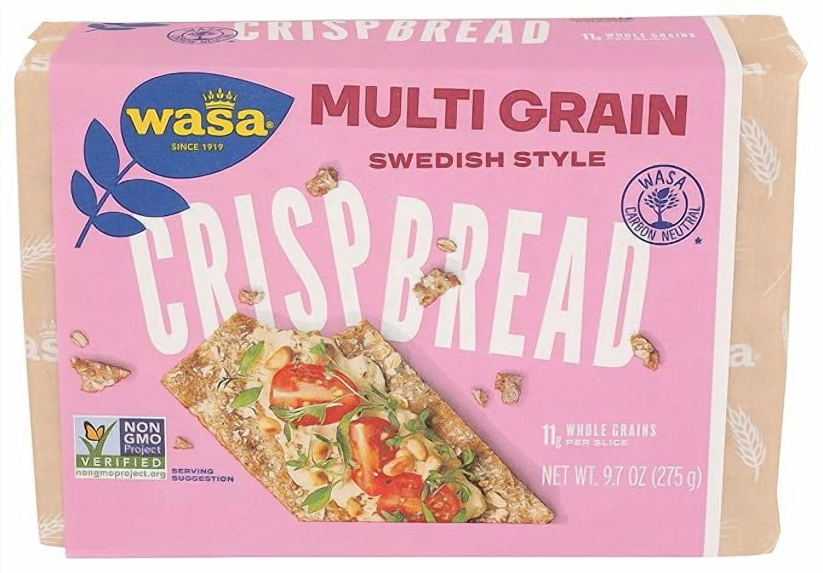 Wasa Multi Grain Crispbread, 9.7 oz, Crackers, Non-GMO Ingredients, Good Source of Fiber ...