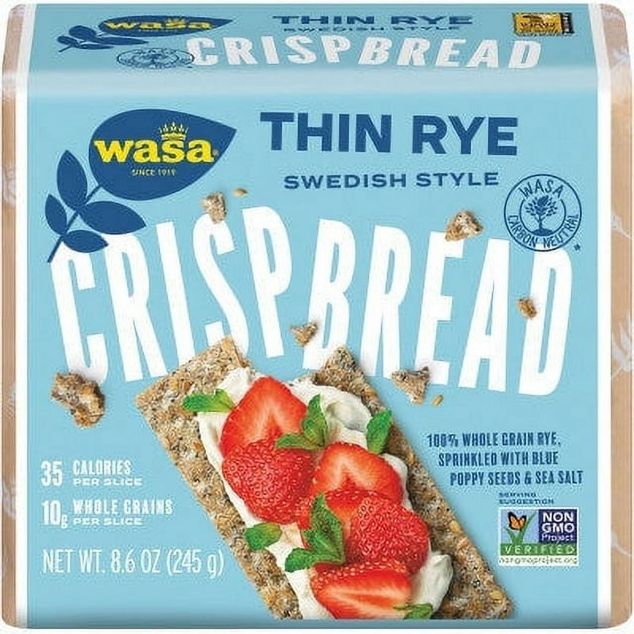 Wasa Thin Rye Crispbread -- 8.6 oz Pack of 4 - Walmart.com