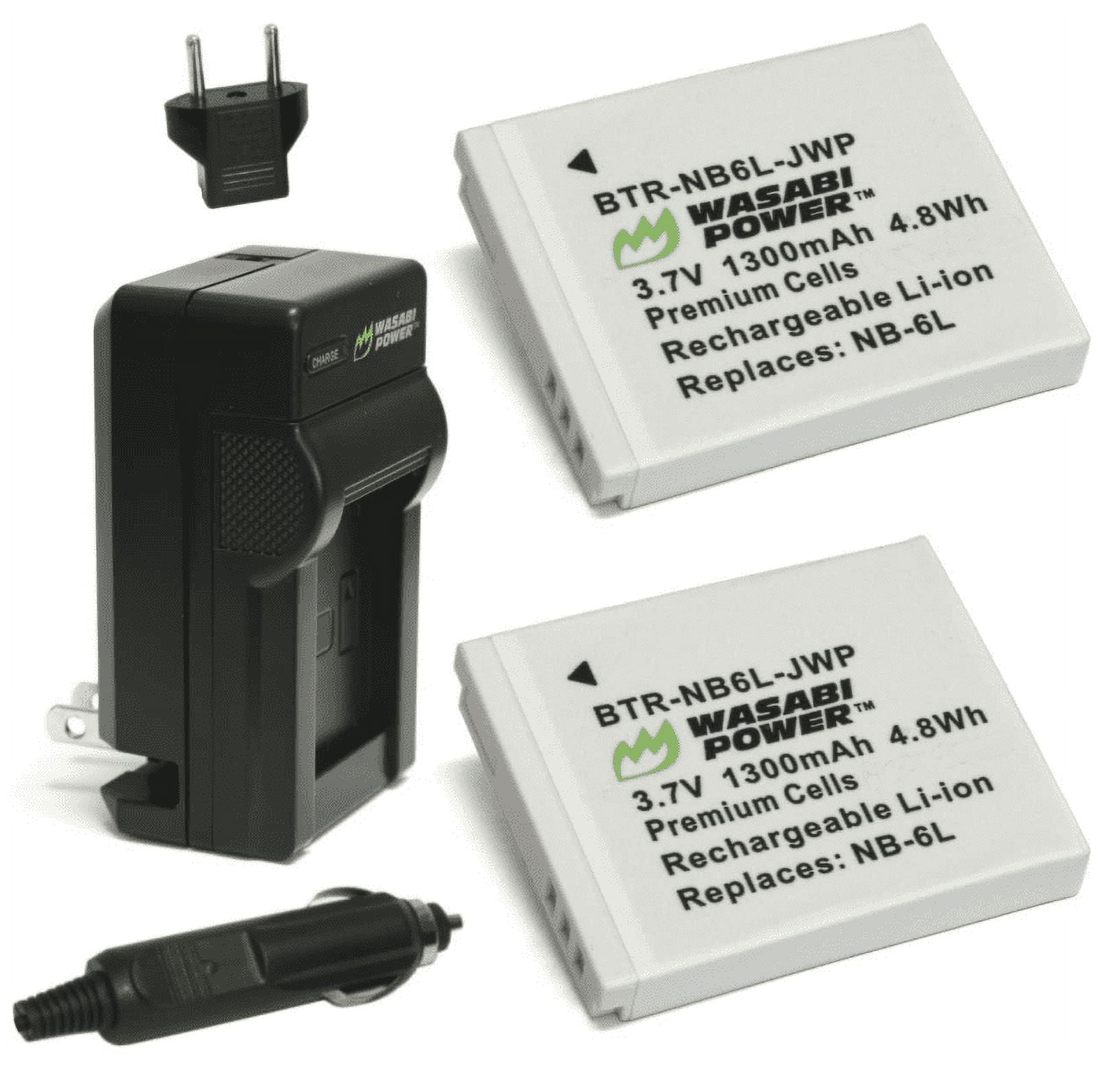 Wasabi Power Battery (2-Pack) and Charger for CAS NP-6L - Walmart.com