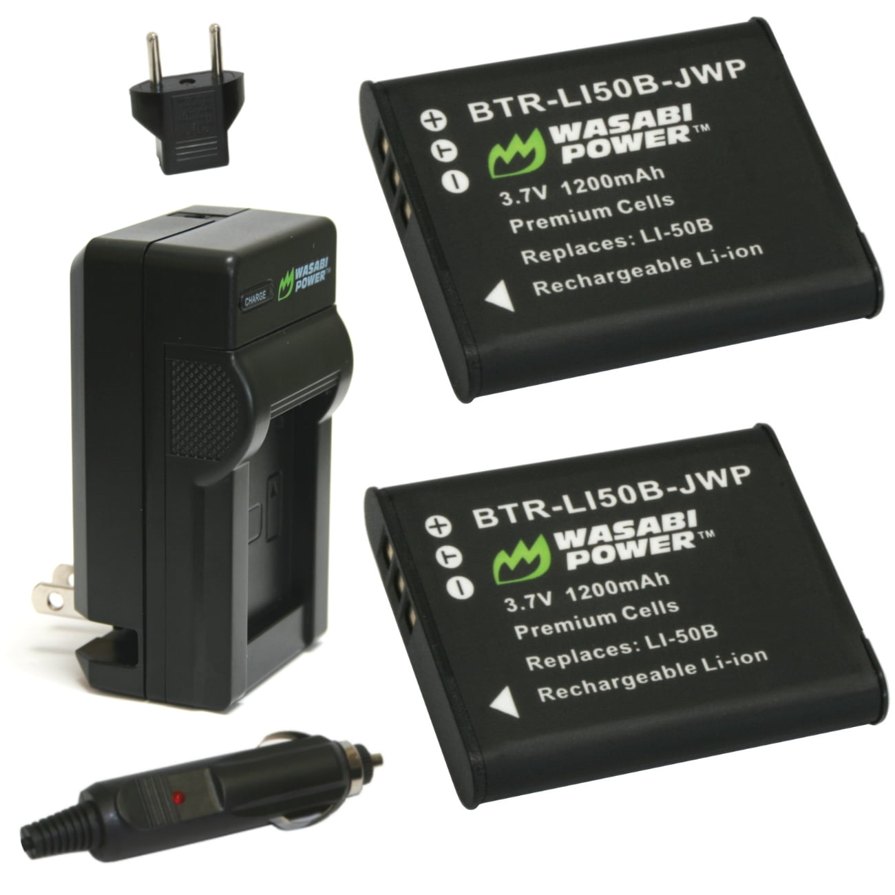 Wasabi Power Battery (2-Pack) and Charger for Ricoh Pentax D-LI92 ...