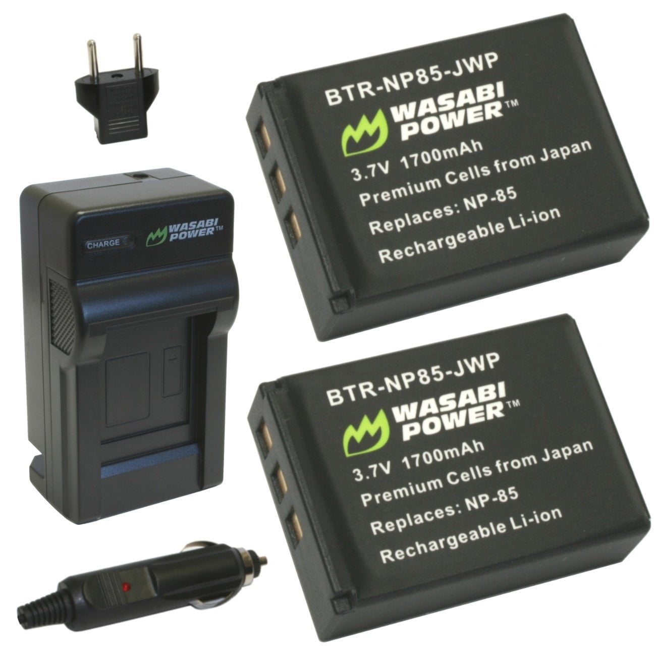 Wasabi Power Battery (2-Pack) and Charger for Toshiba PA3985 and ...