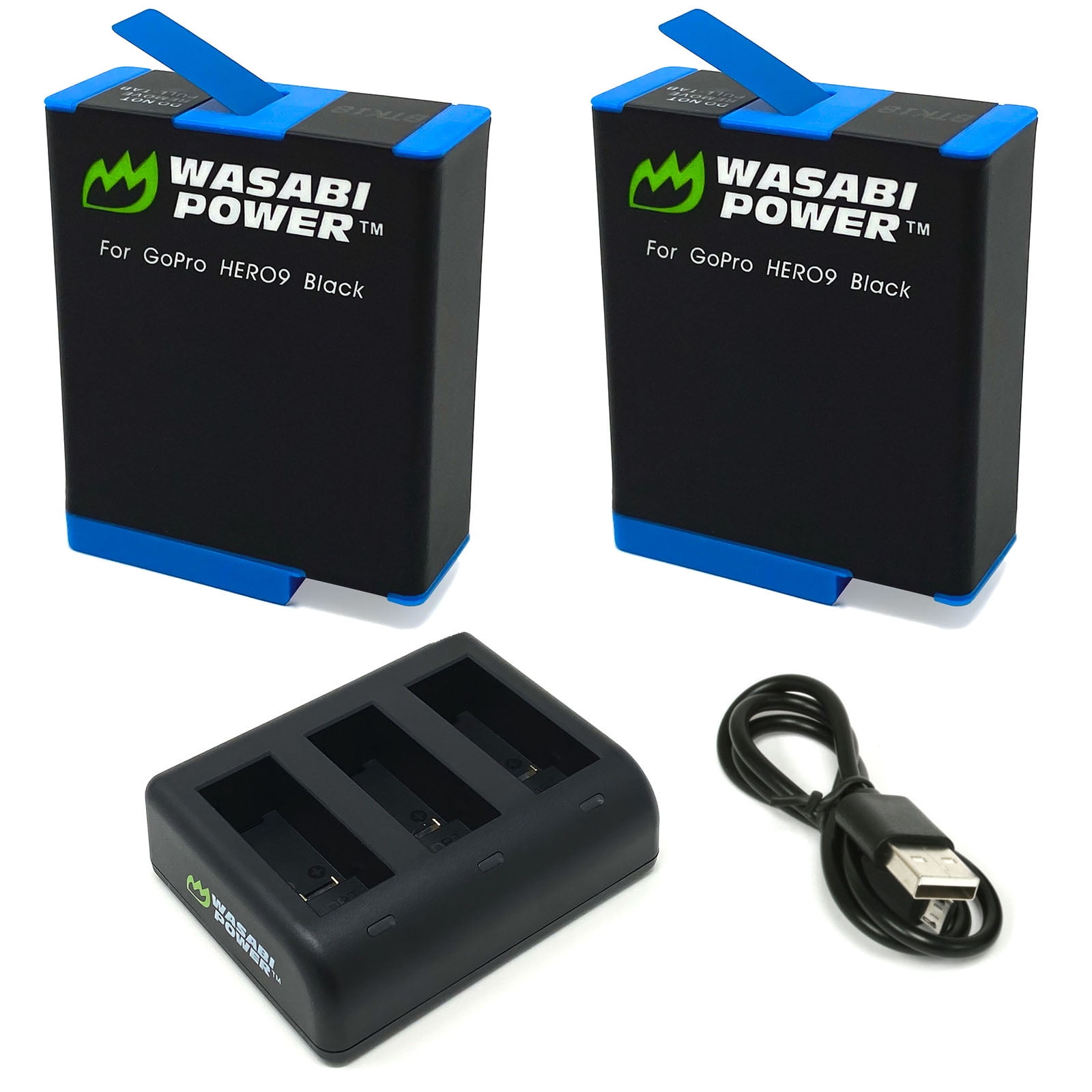 Wasabi Power Battery (2-Pack) and Triple Charger for GoPro HERO12 Black ...