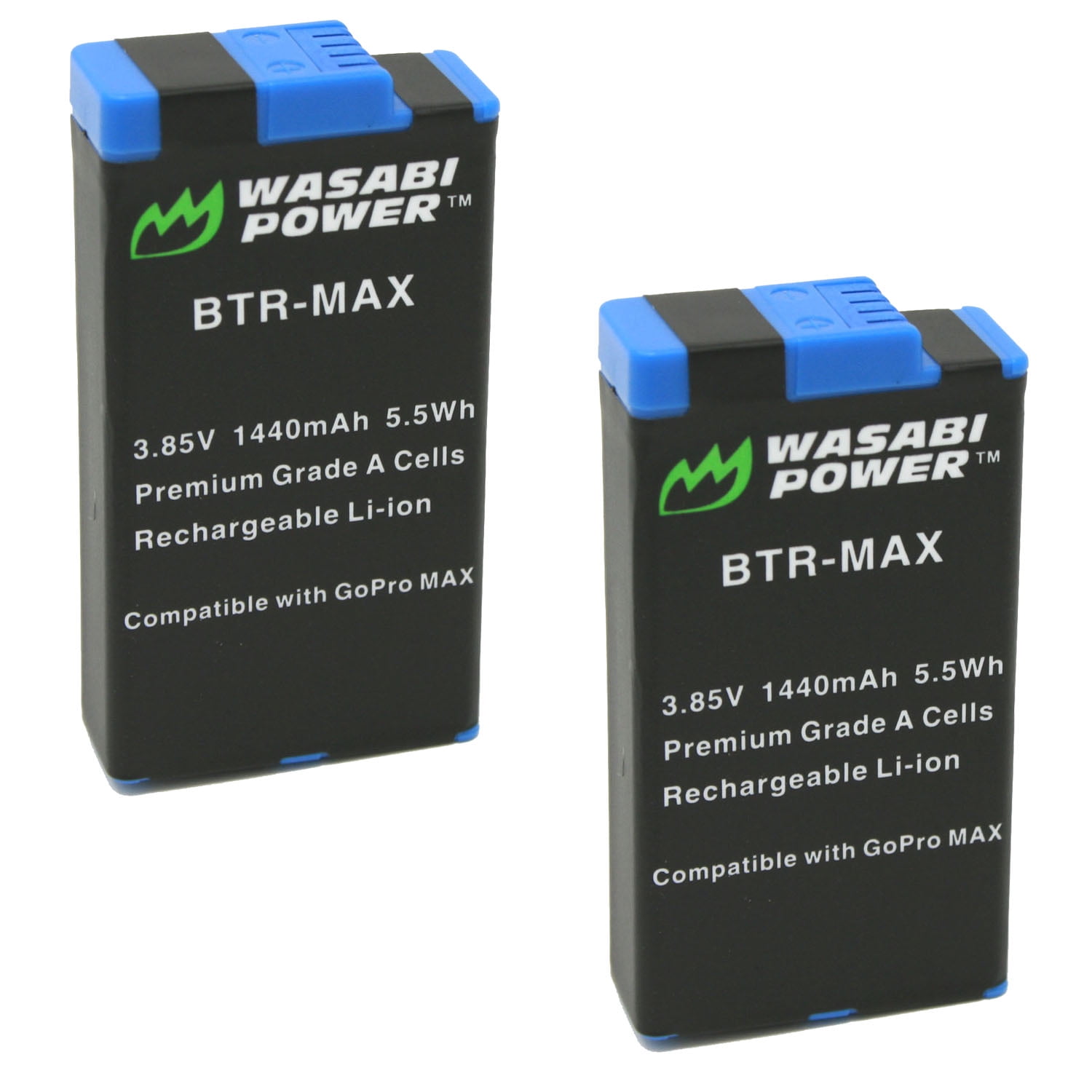 Wasabi Power 2-Pack Replacement Battery for GoPro MAX, ACBAT-001 ...