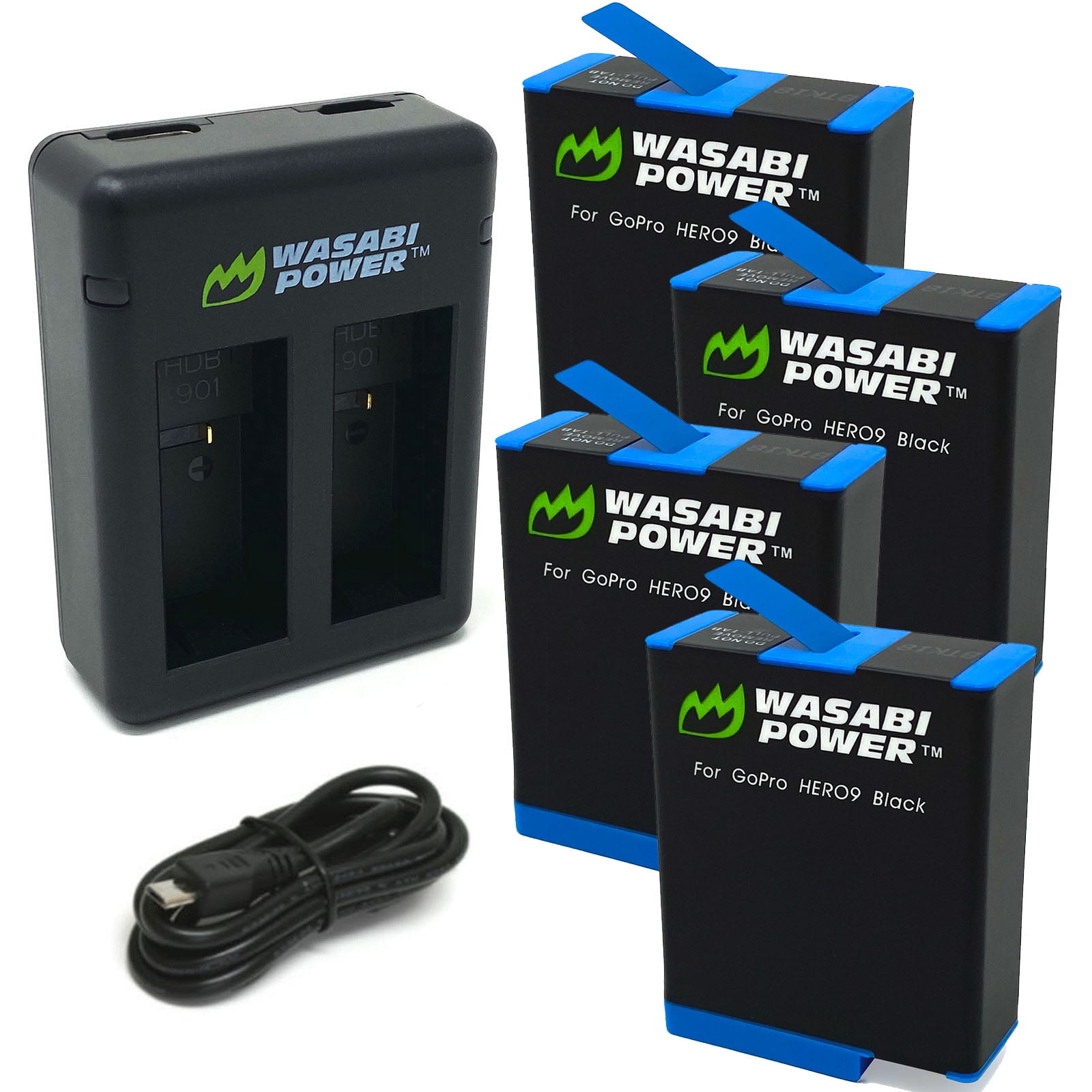 Wasabi Power Battery (4-Pack) and Dual Charger for GoPro HERO12 Black ...