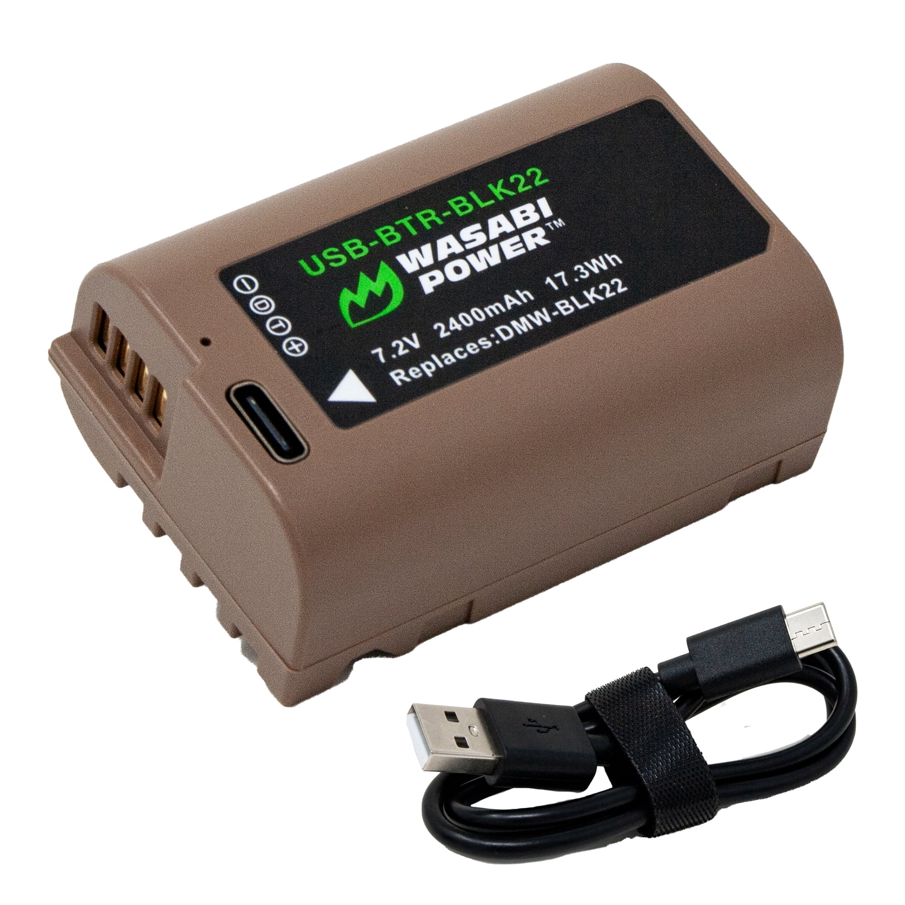 Wasabi Power USB Battery for Panasonic DMW-BLK22 with USB-C Fast ...