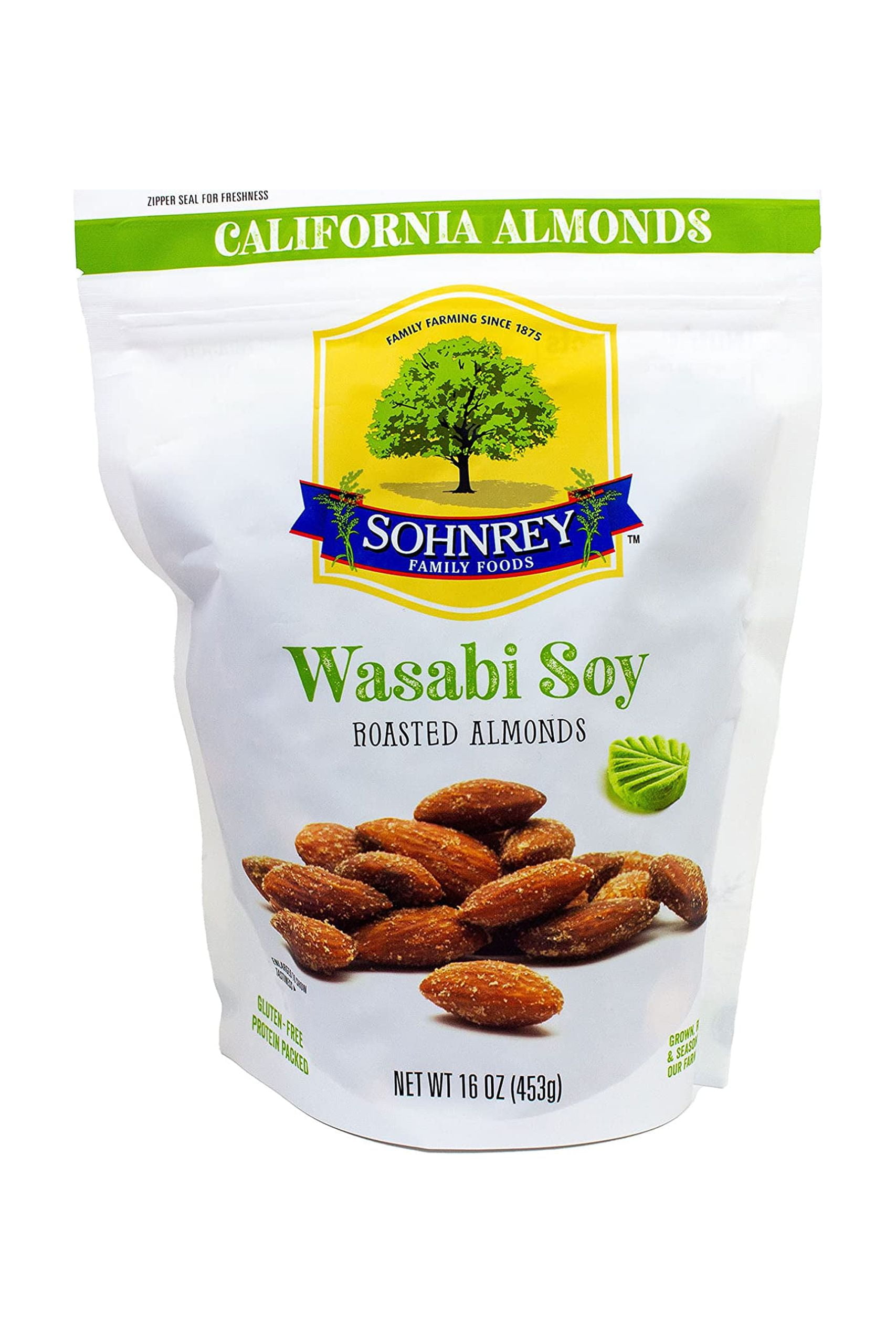 Wasabi and Soy Sauce SBF3 Almonds (16oz) Roasted Seasoned Almonds from ...