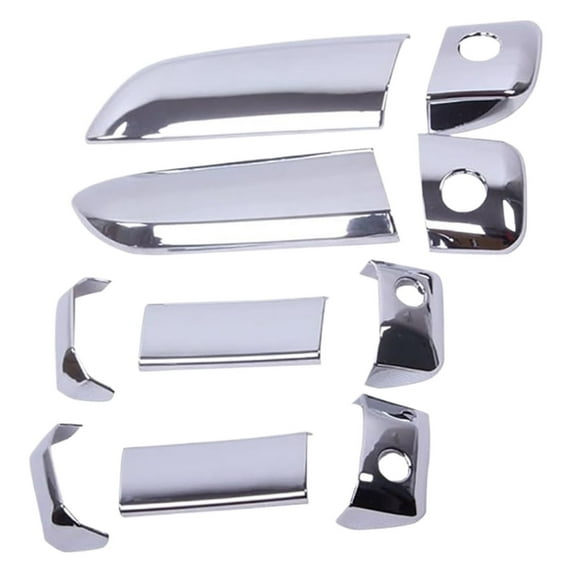 Wasachi 10Pcs/Set Car ABS Chrome Door Handle Bowl Insert Frame Overlay ...