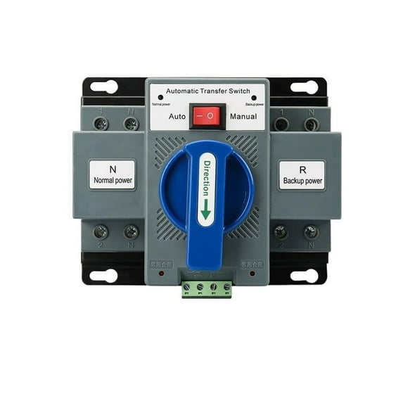 Wasachi ATS Automatic Transfer Switch 2P 63A 110V Dual Power Manual ...